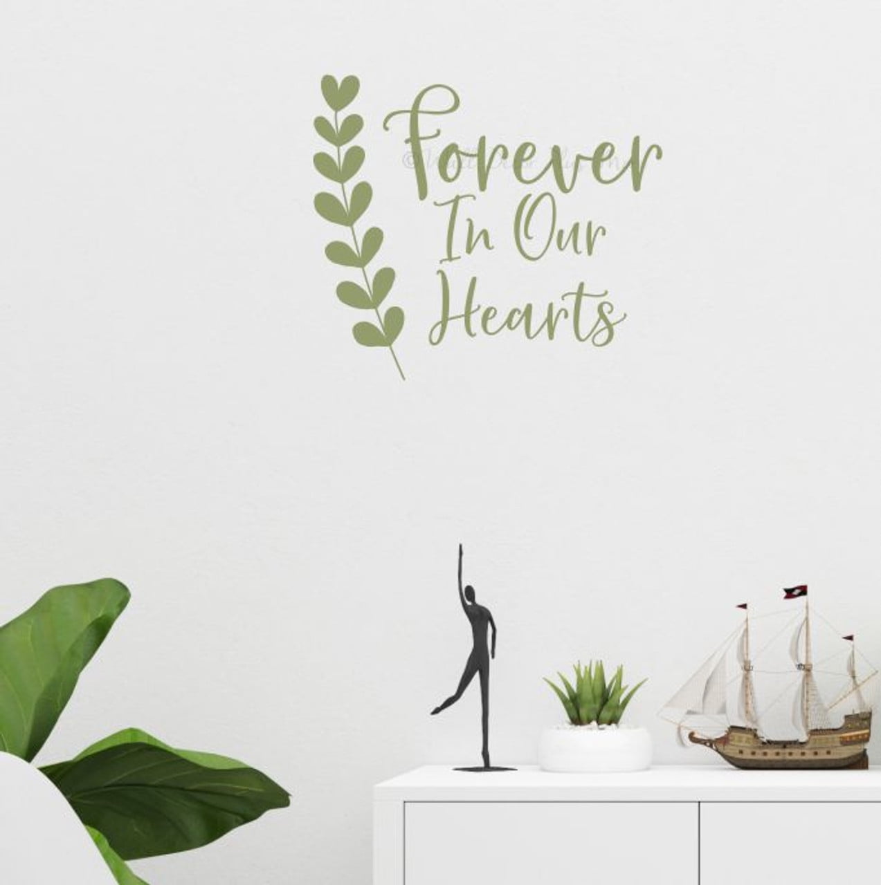 Forever In Our Hearts Memorial Wall Decor - In Loving Memory Wall ...