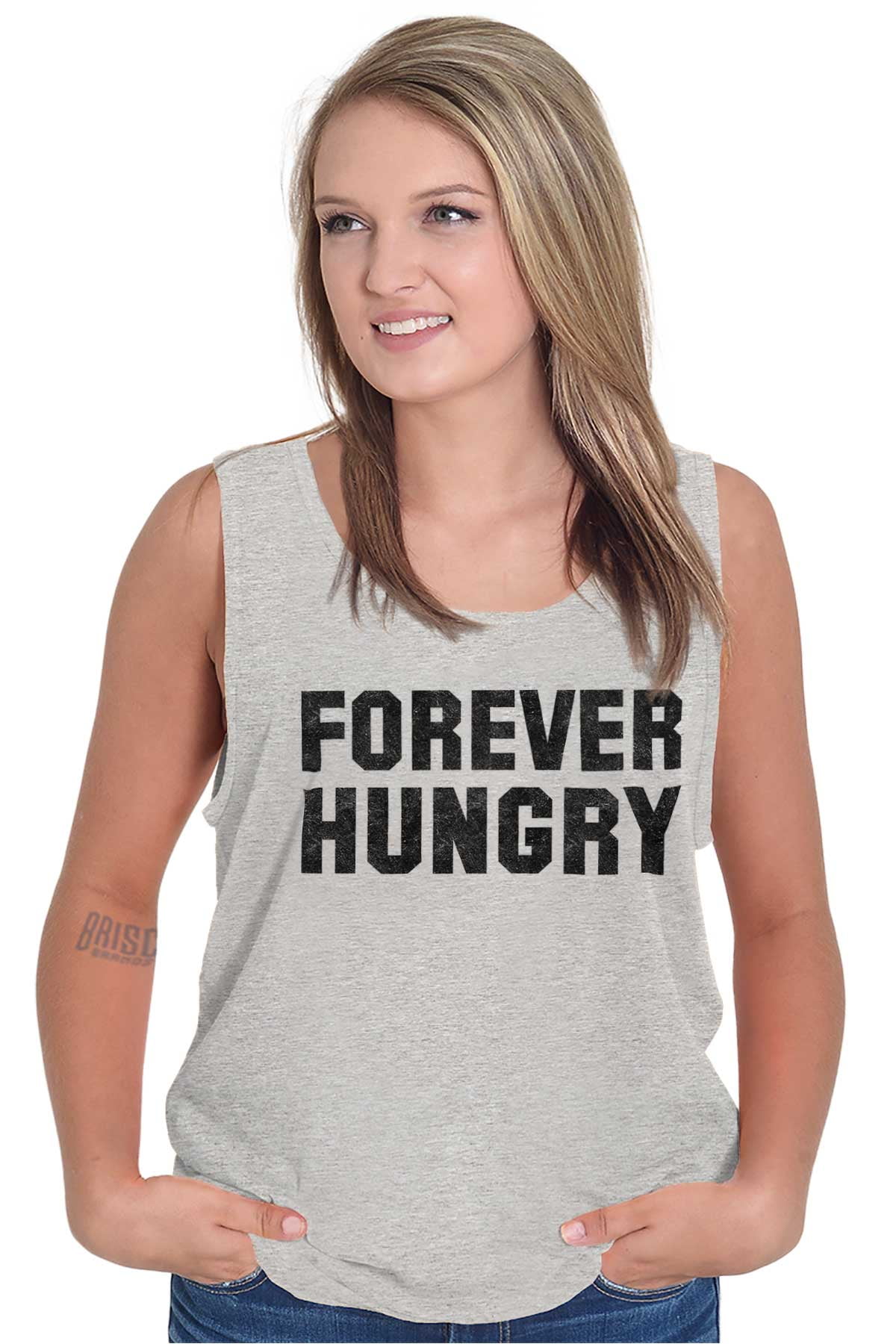 Forever Hungry Hangry Foodie Geek Tank Top T Shirts Men Women Brisco ...