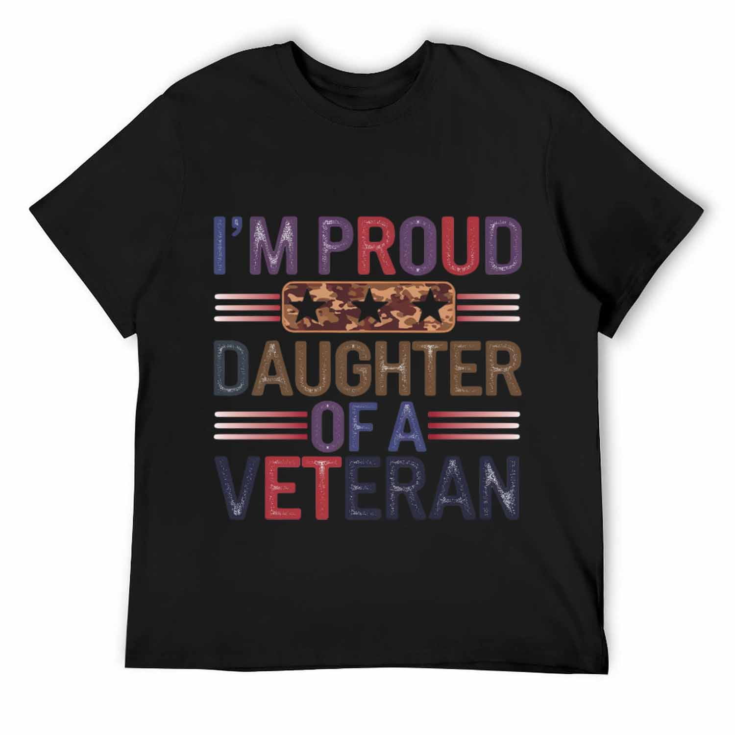 Forever Im proud DAUGHTER OF A VETERAN Reading Fantasy Books T-Shirt ...