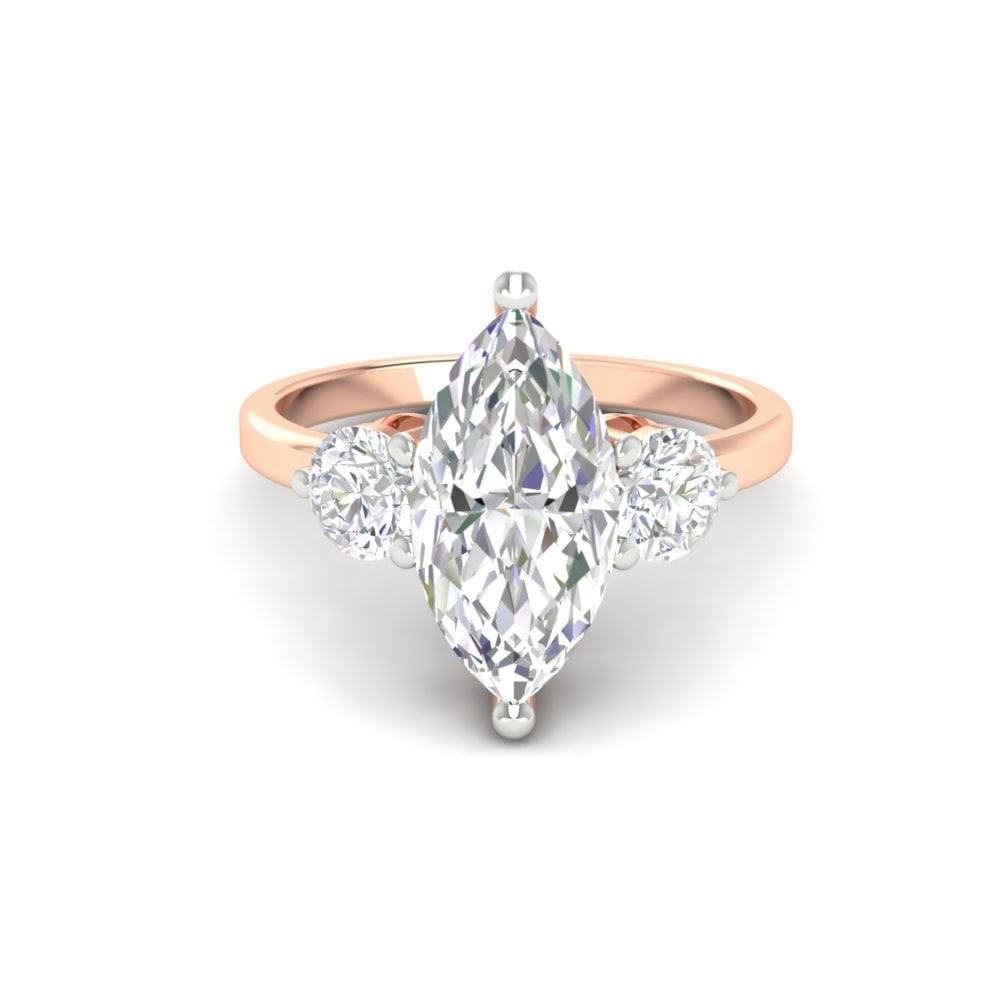 Forever Jewels 2Ct Marquise Cut Moissanite Women Engagement Ring 14K ...