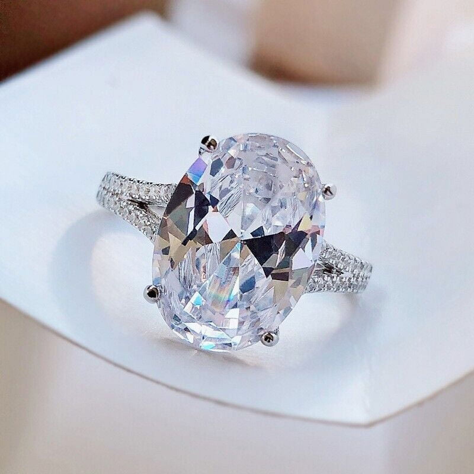 Forever Jewels 3.50Ct Oval Cut Moissanite Women Solitaire Engagement ...