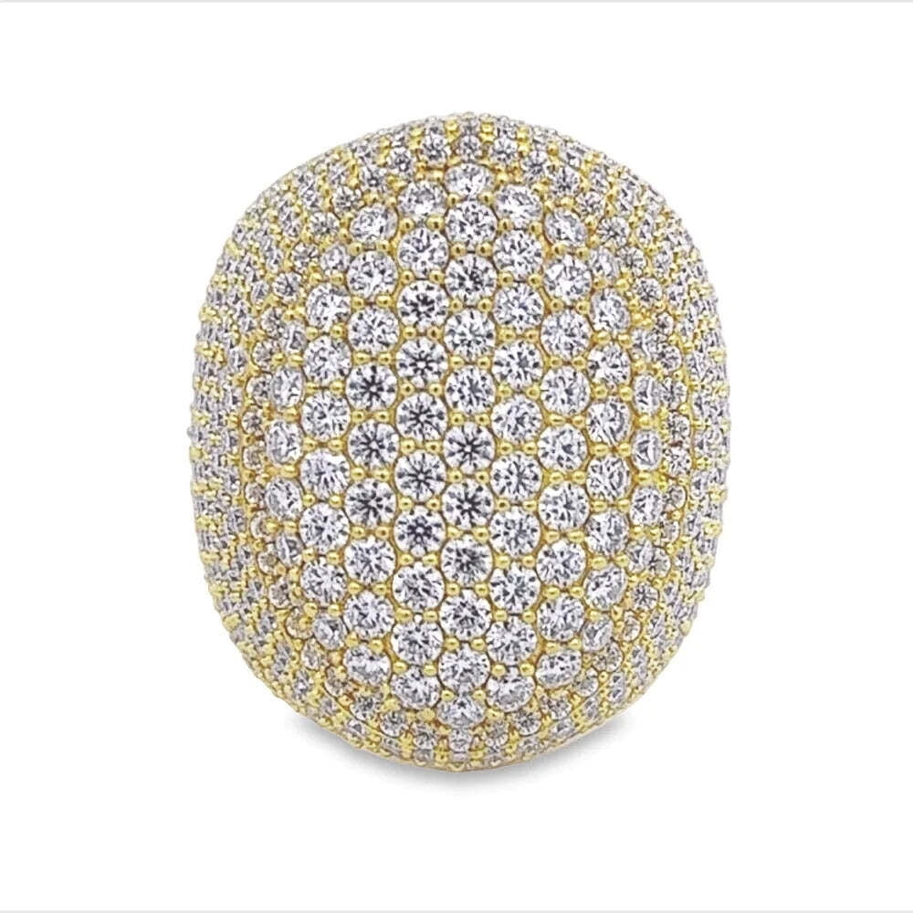 Forever Jewels 7Ct Round Cut Moissanite Men Cluster Engagement Ring 14K ...