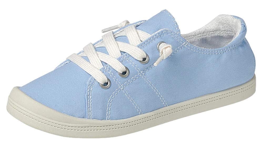 Forever Link Comfort-01 Light Blue Canvas Classic Lace Up Fashion ...