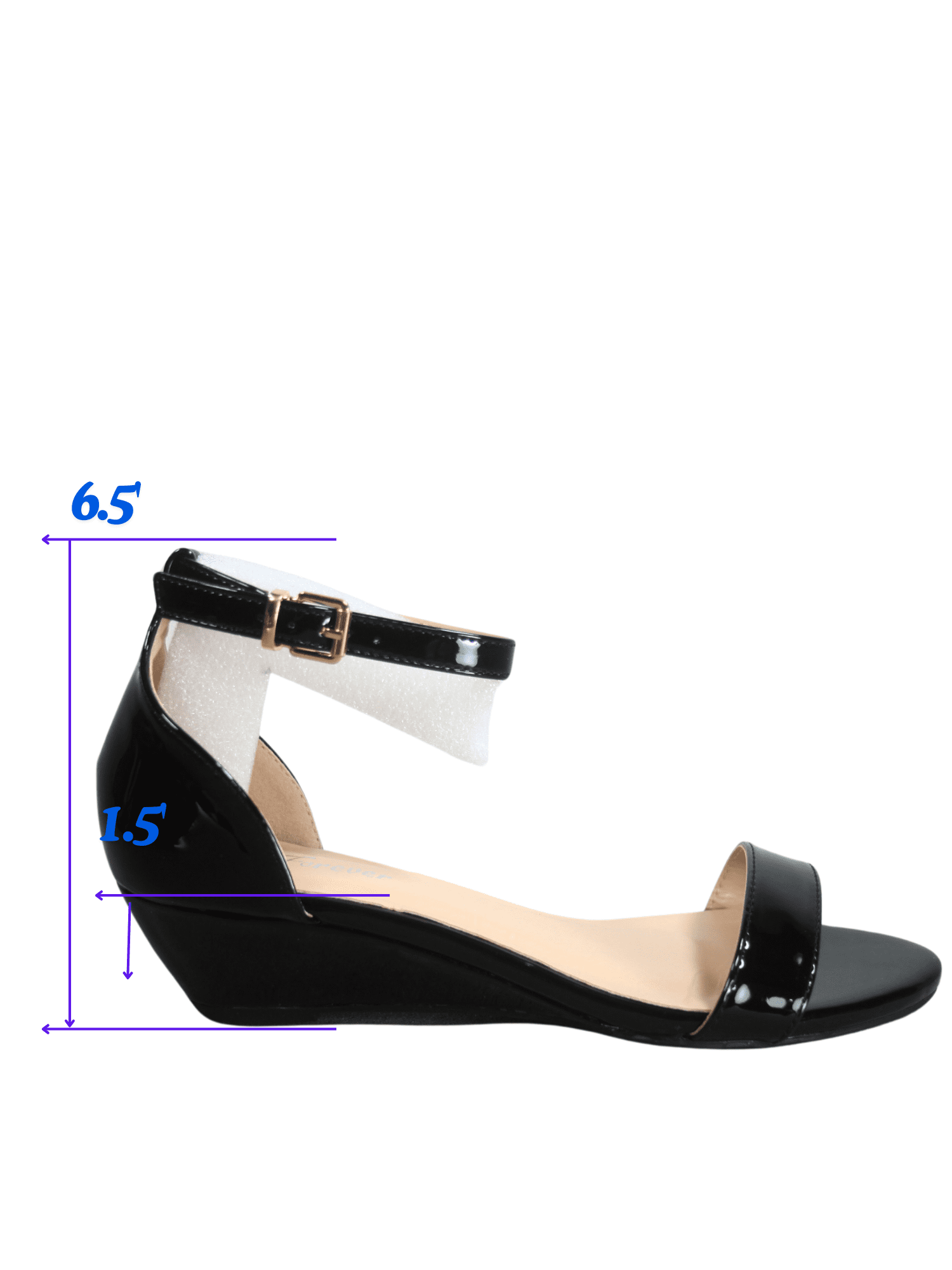 Forever Link Women's Low Wedge Sandals Ankle Strap Heel Sandal Open Toe ...