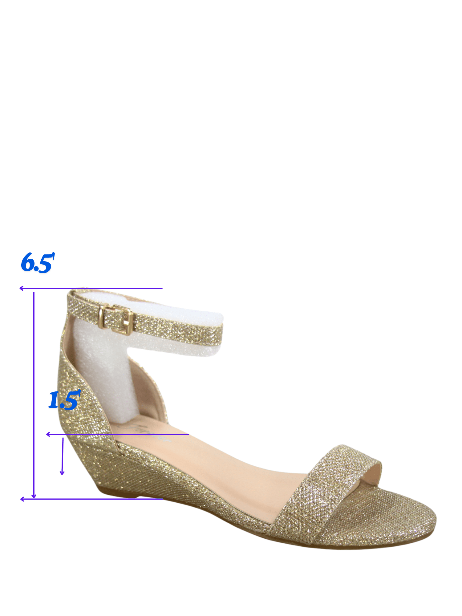 Forever Link Women's Low Wedge Sandals Ankle Strap Heel Sandal Open Toe ...