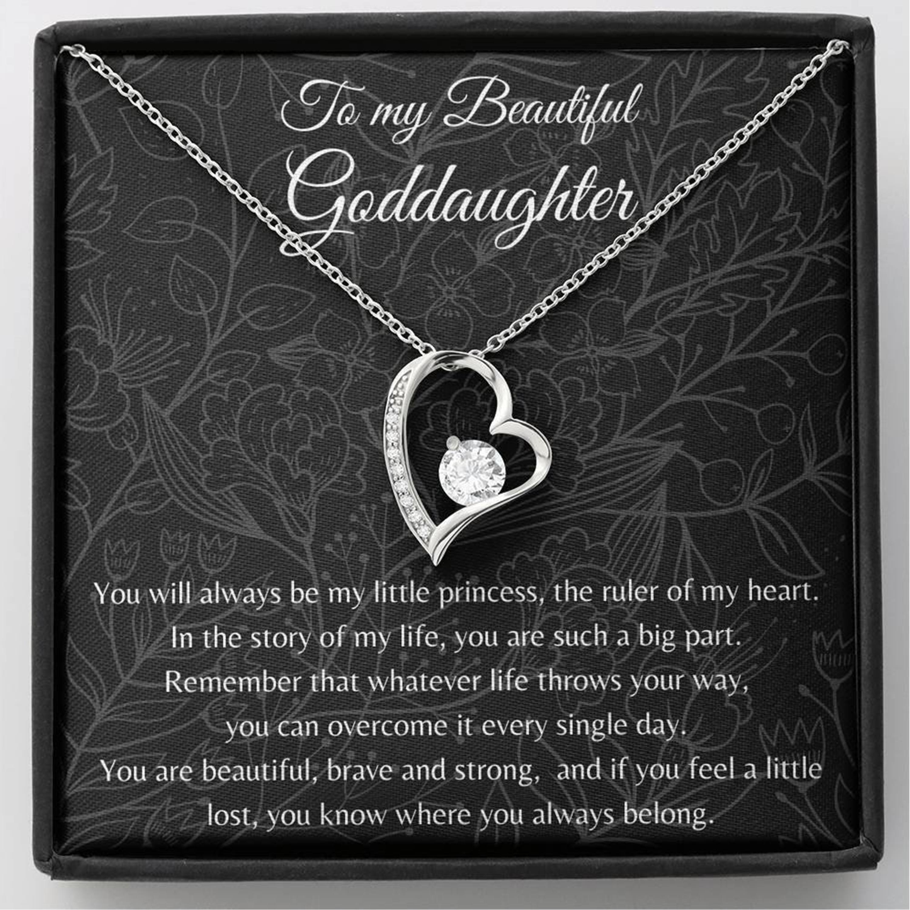 Forever Love, Goddaughter Gift Necklace, Goddaughter Birthday ...