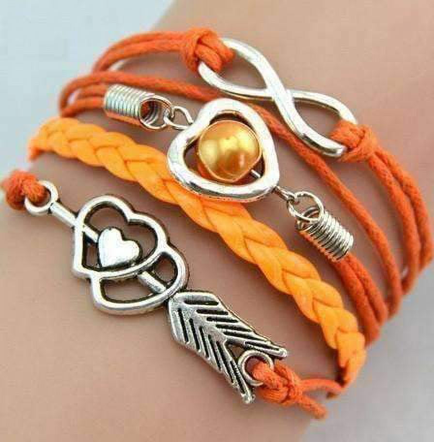Forever Love Handmade Braided Leather Friendship Bracelet, Adjustable ...