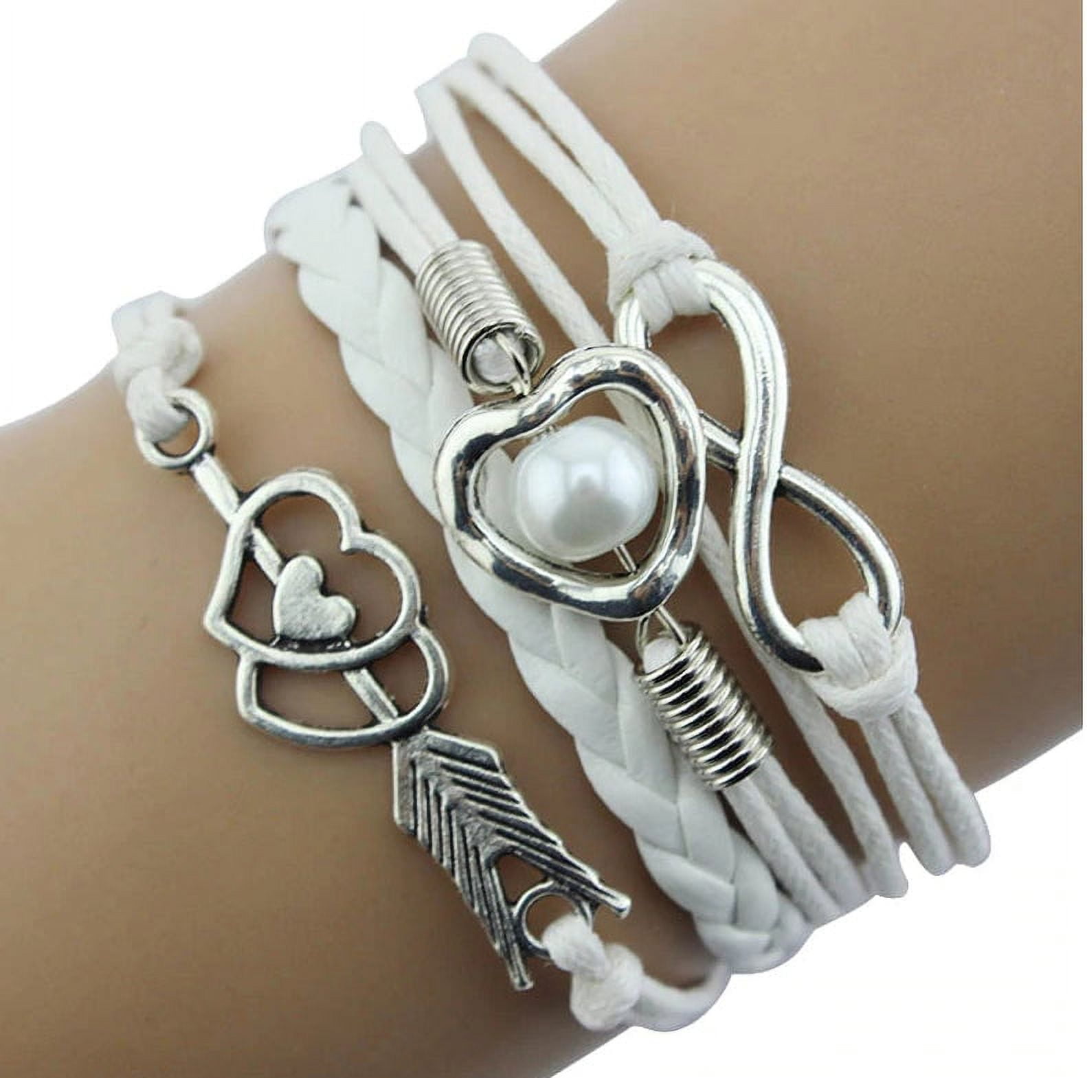 Forever Love Handmade Braided Leather Friendship Bracelet For Woman or ...