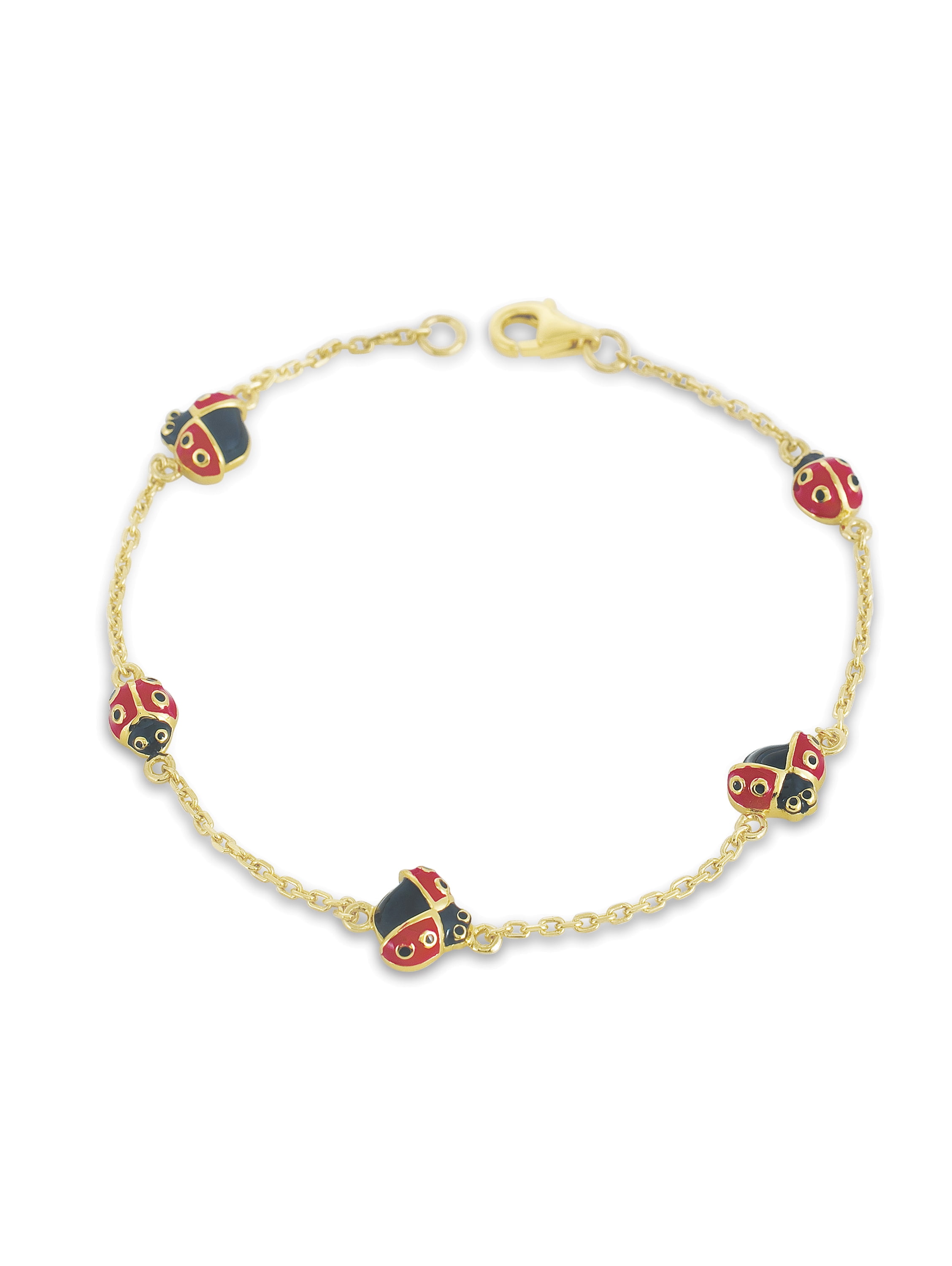Forever New 18kt Gold-Plated Lady Bug Bracelet, 7" - Walmart.com