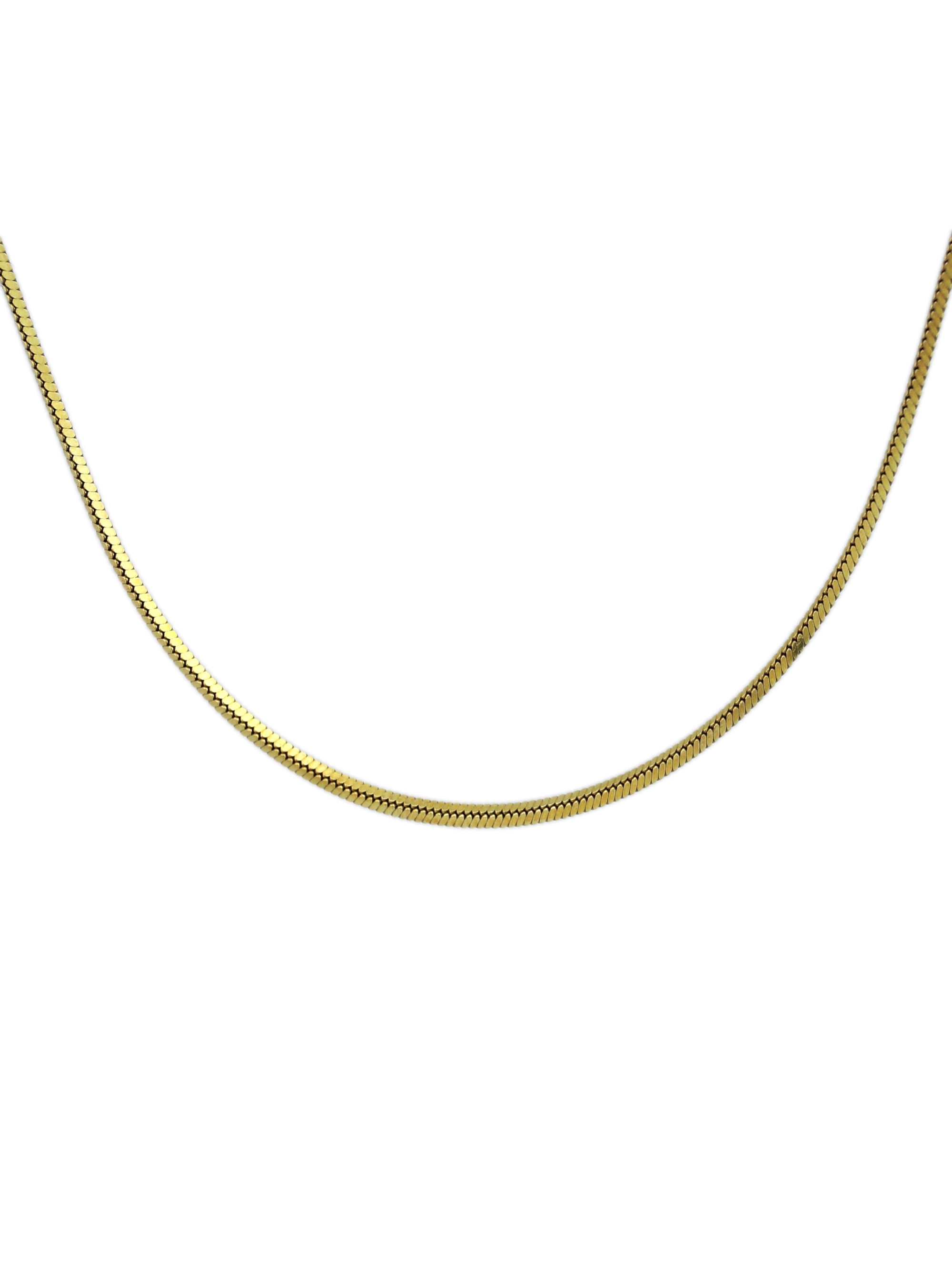 Forever New 18kt Gold over Sterling Silver Square Snake Chain, 20 ...