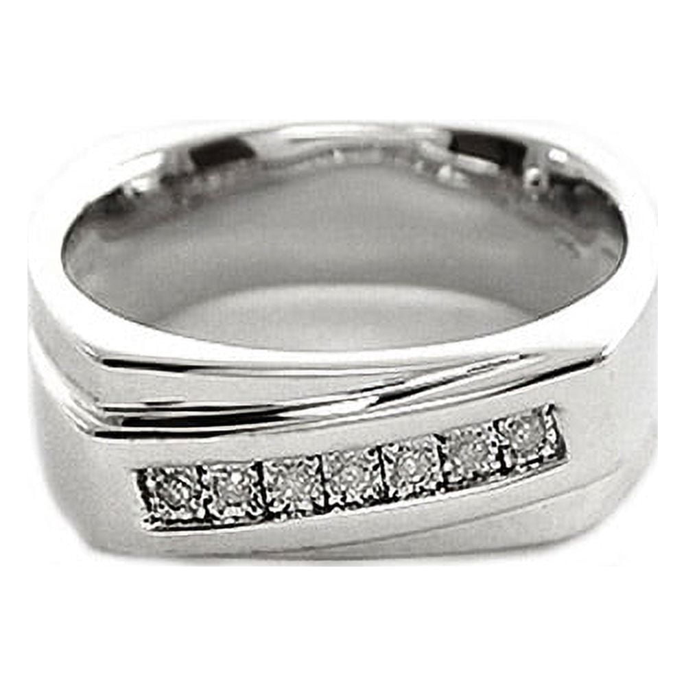 Forever New Men's White Diamond Accent Seven-Stone Sterling Silver Ring ...