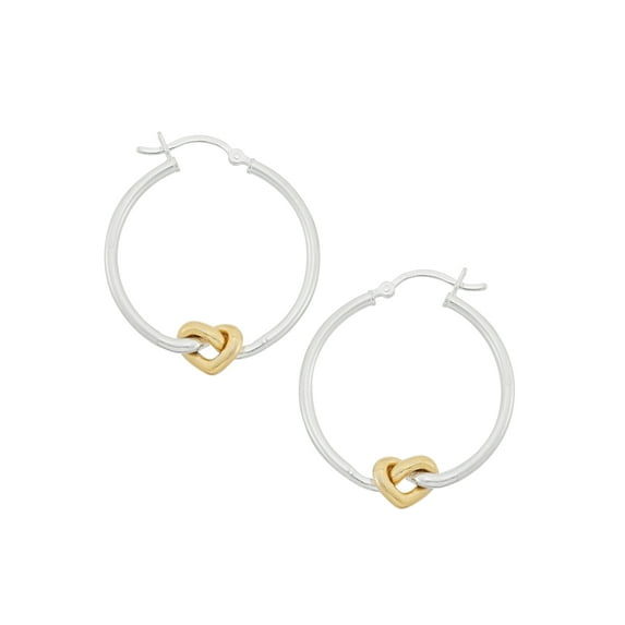 Forever New Sterling Silver Hoop with 18kt Gold over Sterling Silver ...
