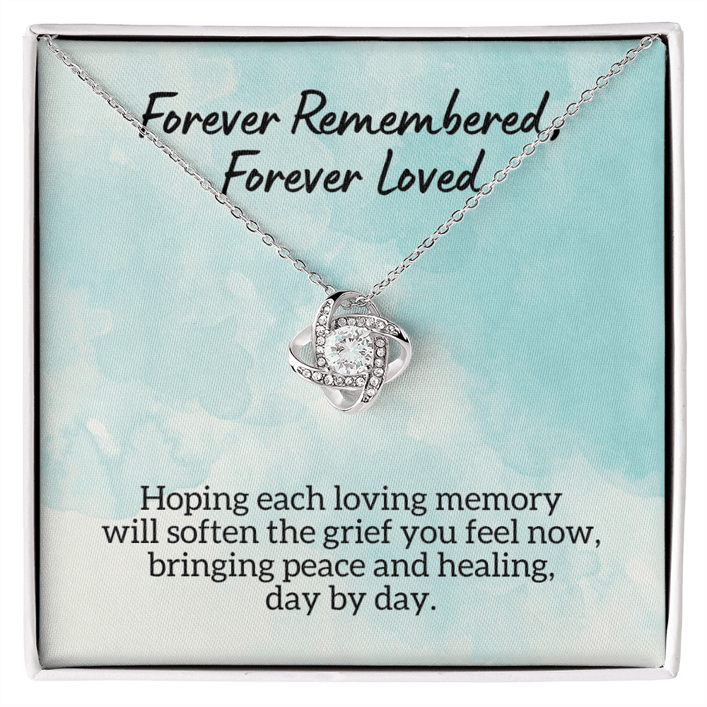 Forever Remembered Forever Loved, Loss of Loved One Necklace, Sympathy ...