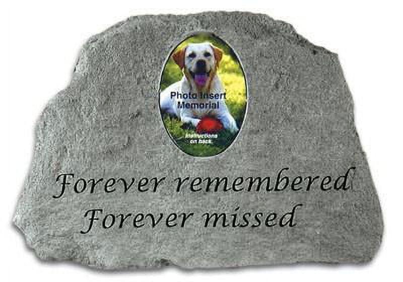 Forever Remembered Forever (W/ Photo Insert) Memorial Garden Stone ...