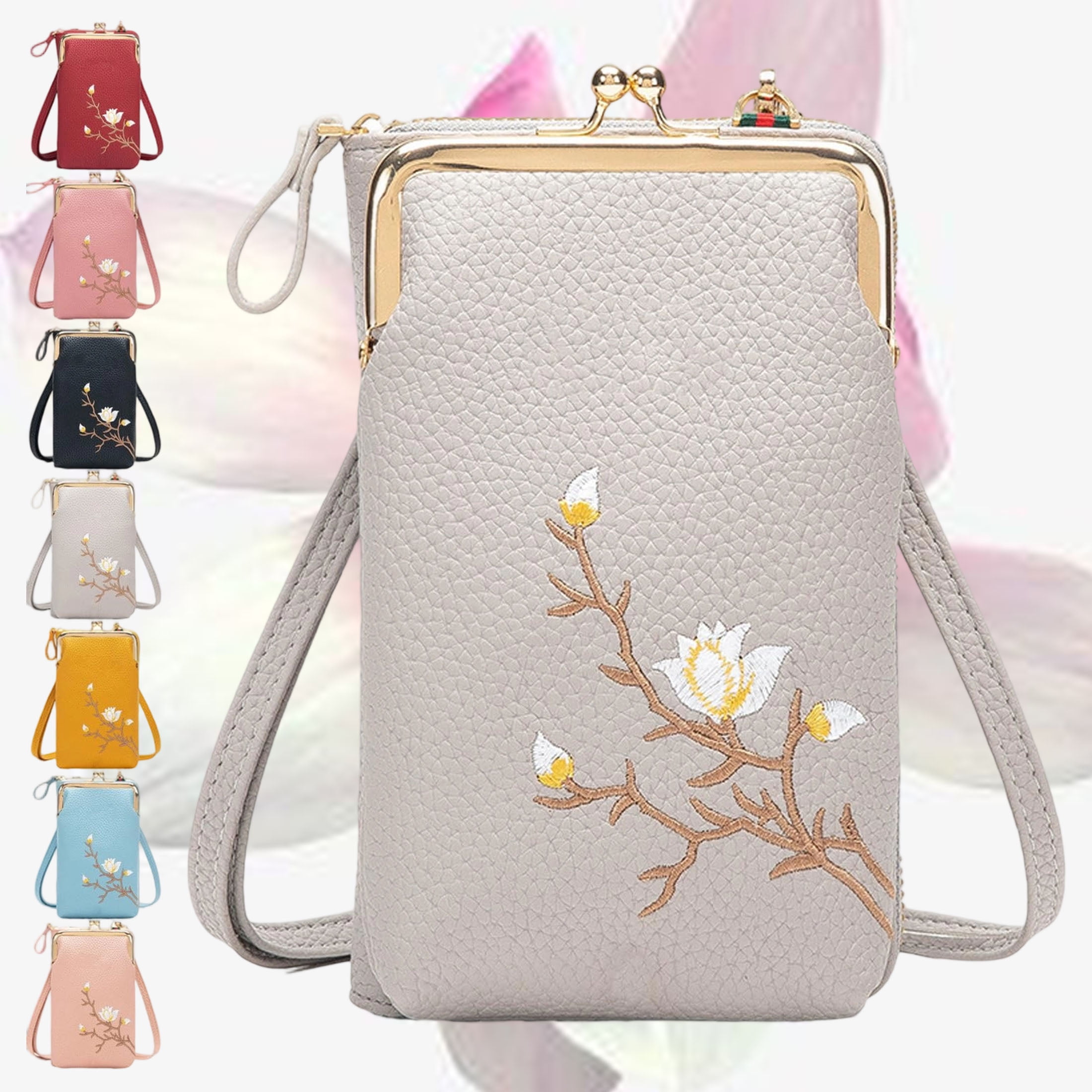 Forever Savour Women Sling Cross - Embossed Leather Crossbody Purse ...