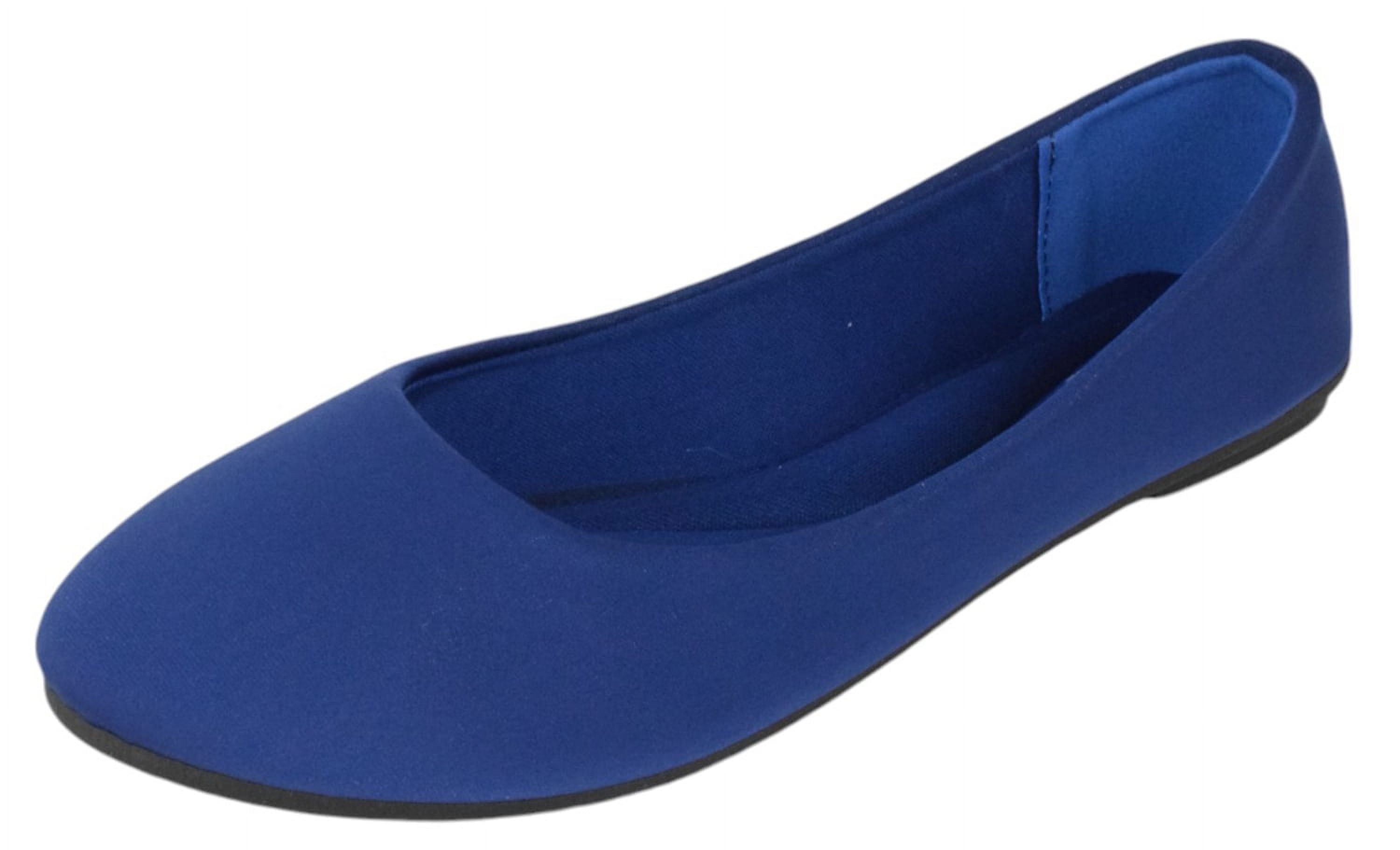 Forever Shoes Women Ballet Flats Round Toe Gel Memory Foam Insole ...