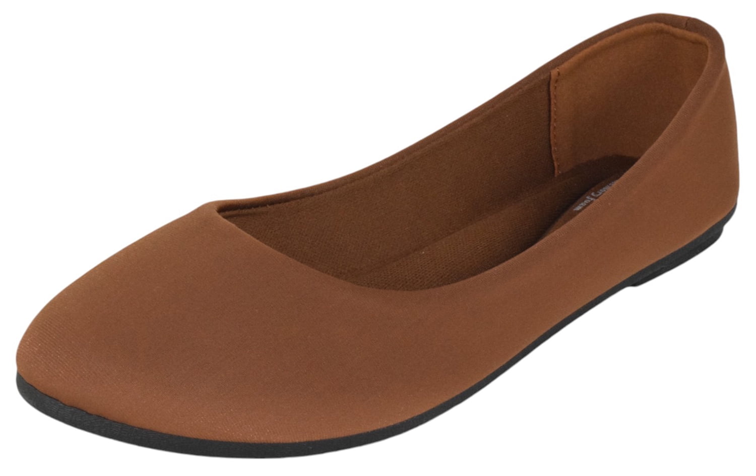 Forever Shoes Women Ballet Flats Round Toe Gel Memory Foam Insole ...