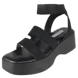 Forever Shoes Women Sandals Double Straps Light Weight Flatform ...