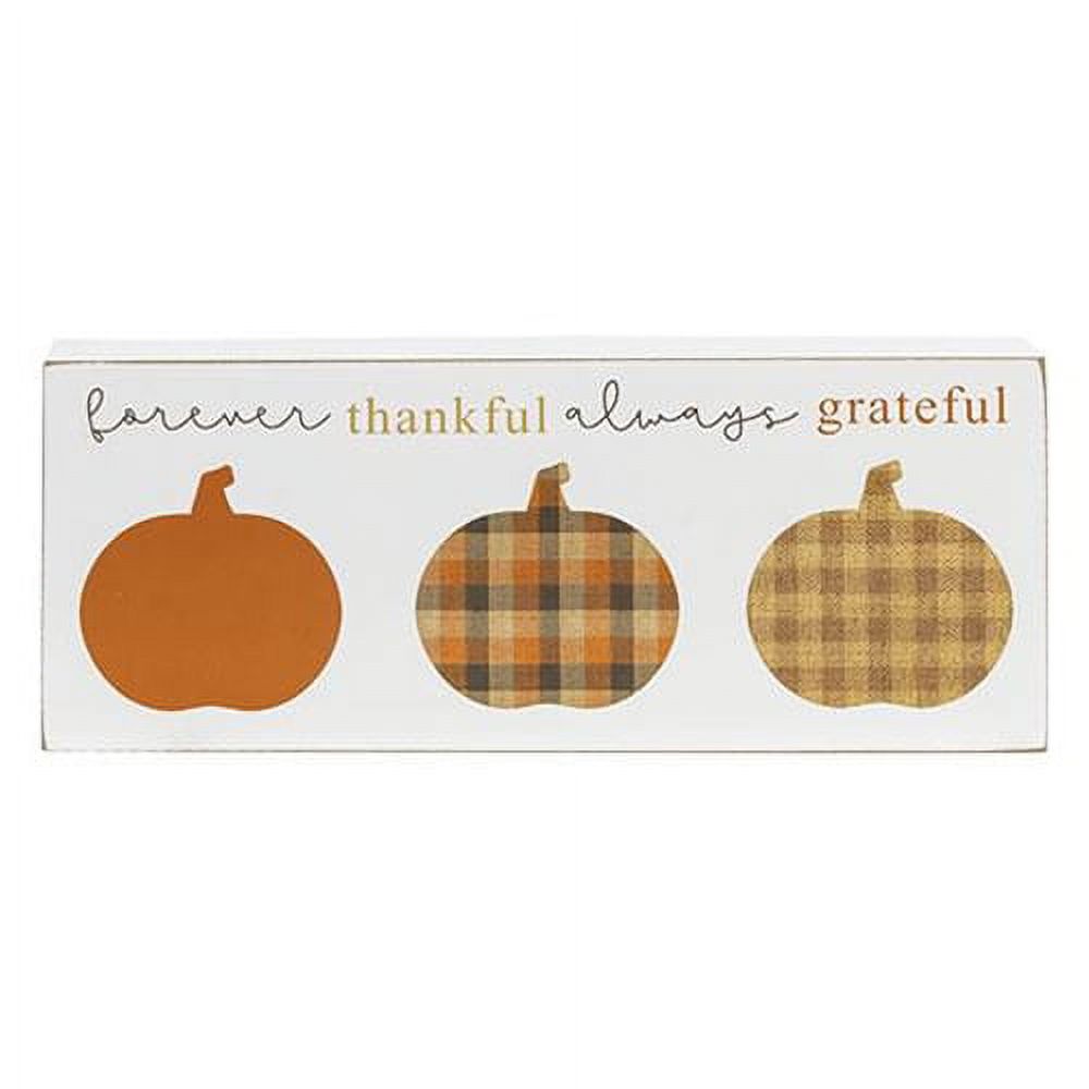 *Forever Thankful Always Grateful Pumpkins Box Sign - Walmart.com
