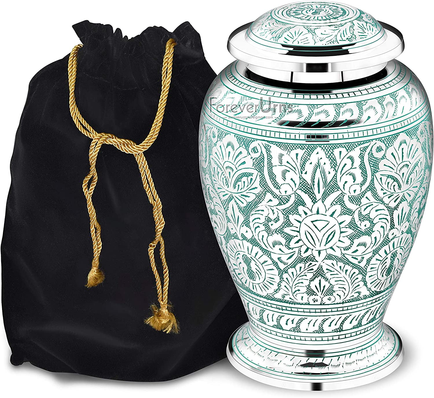 Forever URNS Adult Cremation Funeral Urn with Dove Net Textured Theme ...