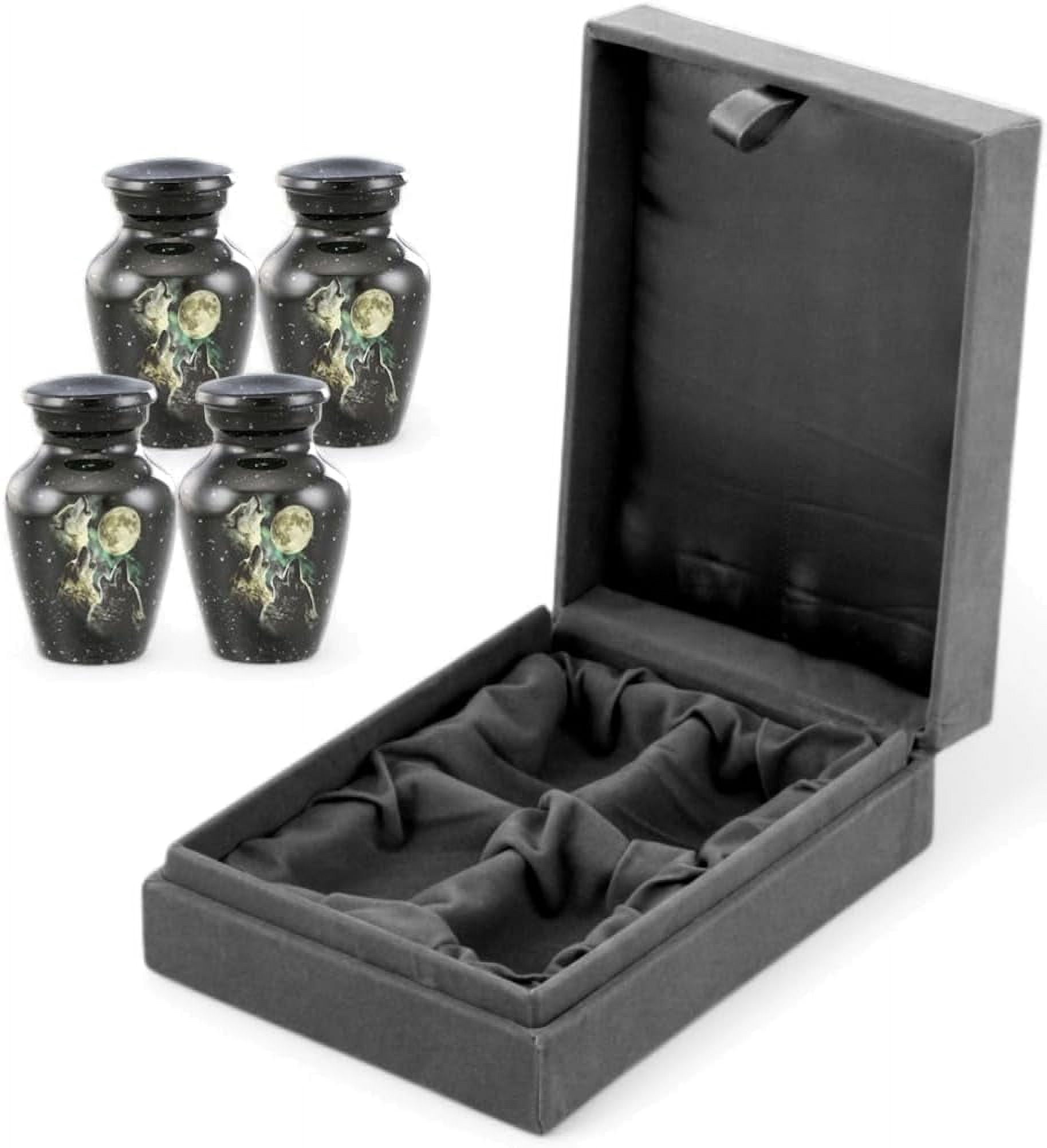 Forever URNS Mini Cremation Funeral Urn with Classic 3 Wolfes Pictured ...