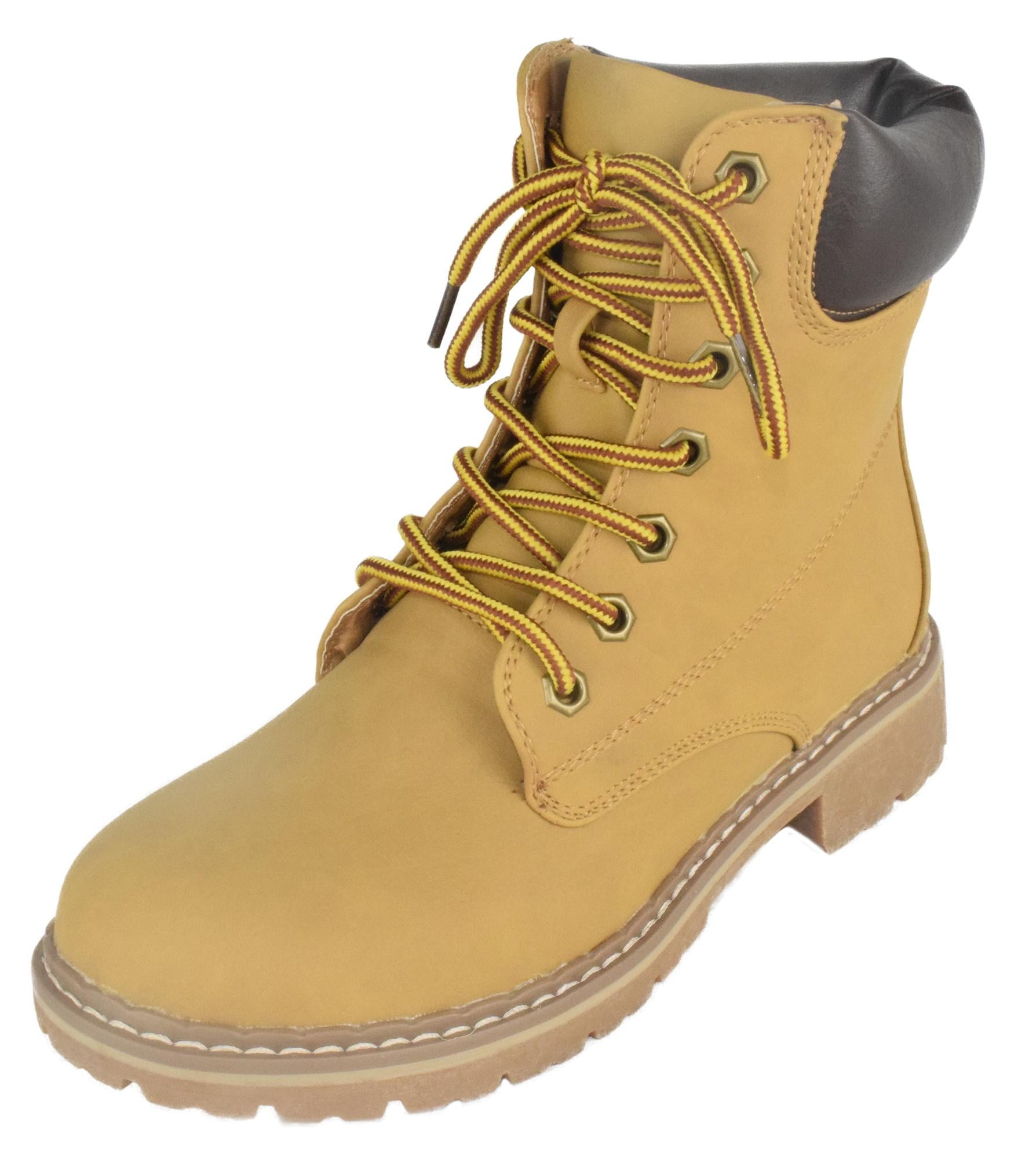 Forever Women Ankle Army Combat Boots Lace Up Work Style Booties ...