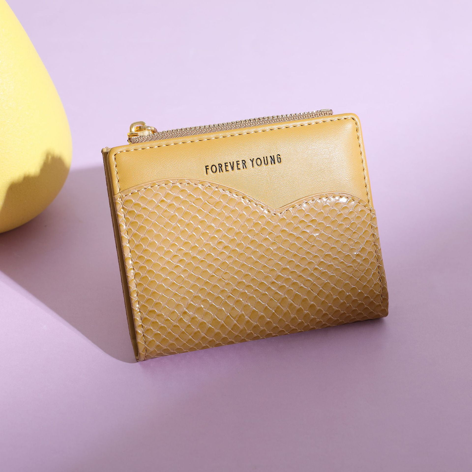 Forever Young Wallet Women's Short PU Snake Pattern Advanced Sense ...