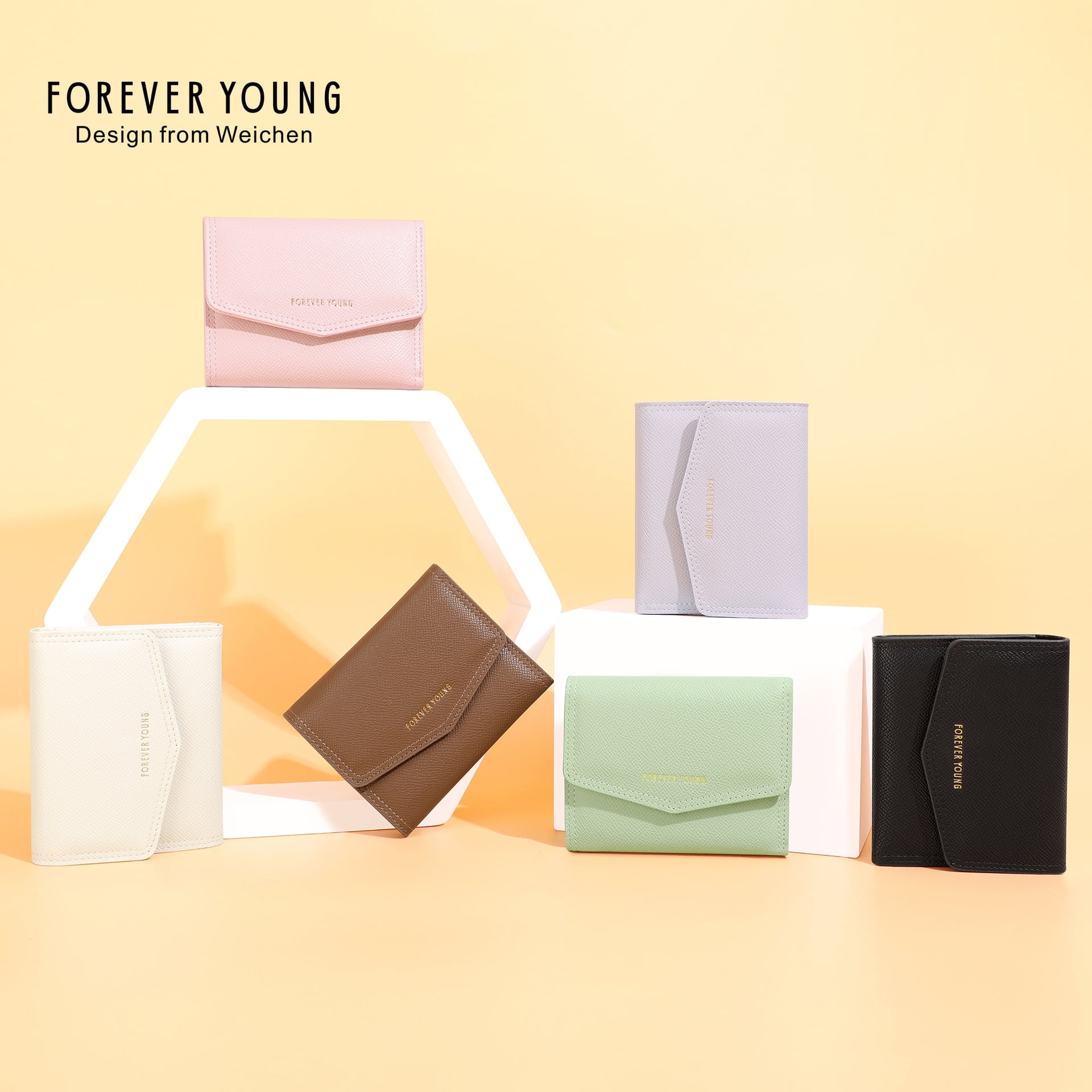 Forever Young Women's Wallet Fashionable Short Style 30% Zero Fold ...