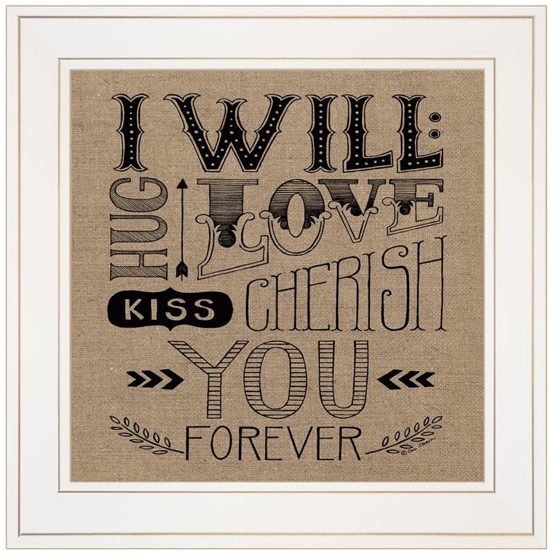 Forever by Deb Strain Printed White Framed Wall Art Wood Multi-Color ...