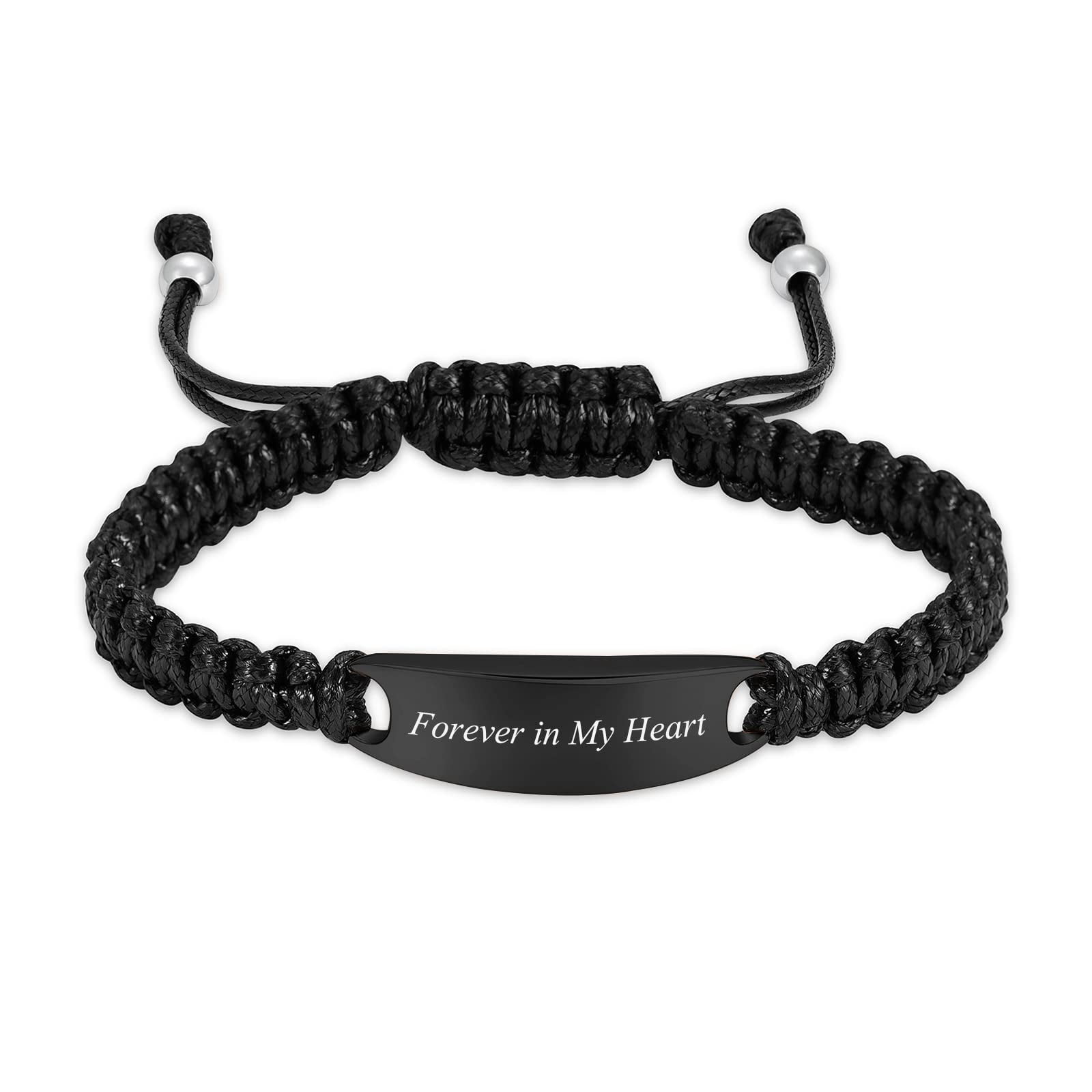 Forever in My Heart - Braided Rope Bracelet Cremation Jewelry For Ashes ...
