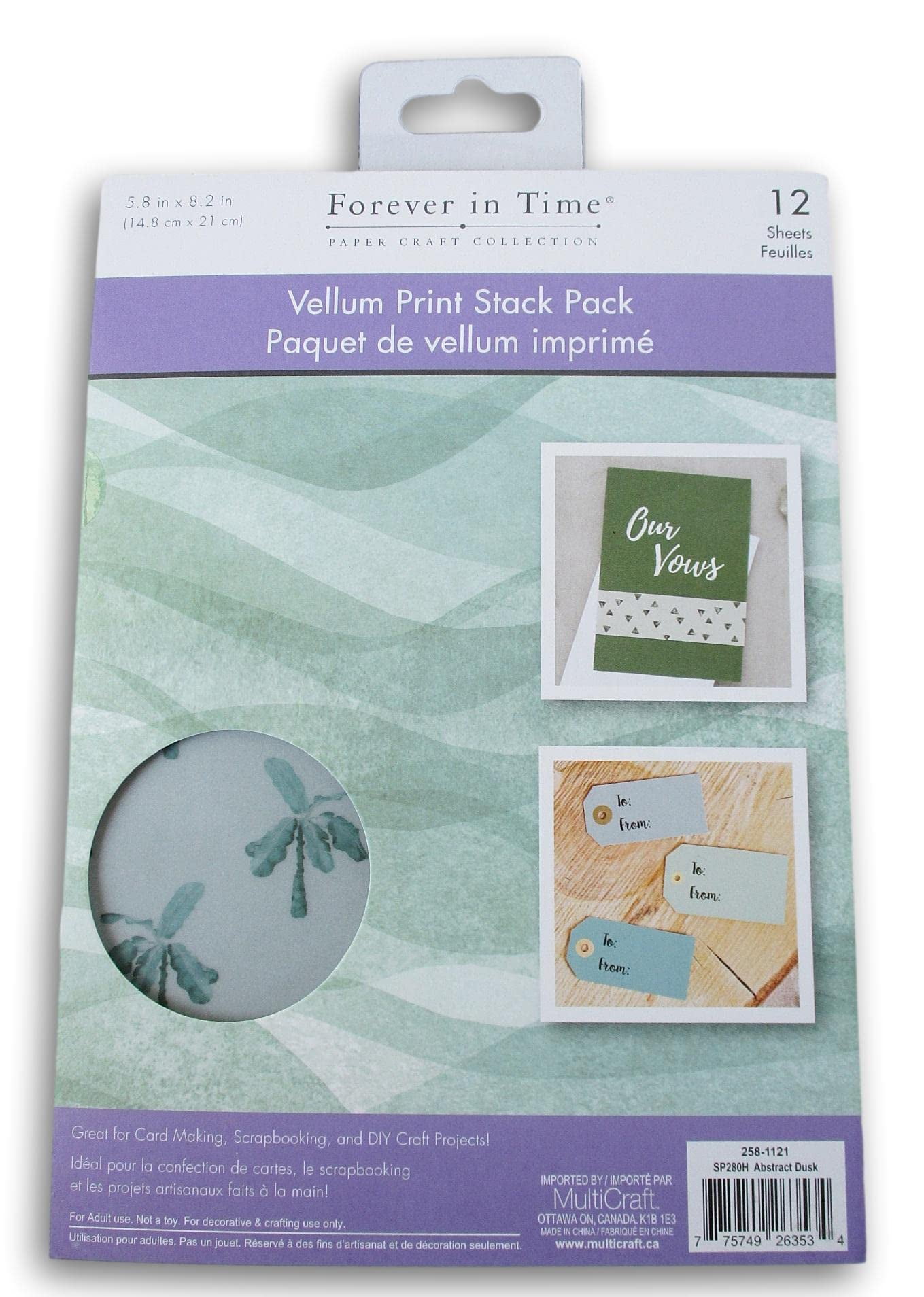 Forever in Time Paper Craft Scrapbook Vellum Print Stack Pack ...