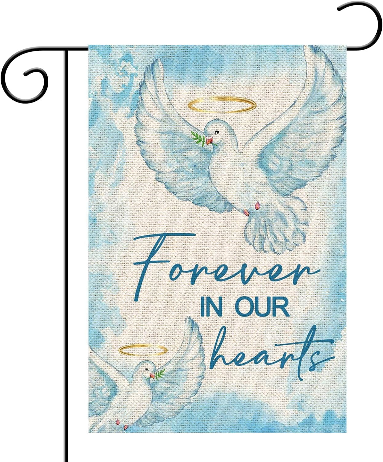 Forever in our Hearts Garden Flag, Vertical Memorial Day Garden Sign ...