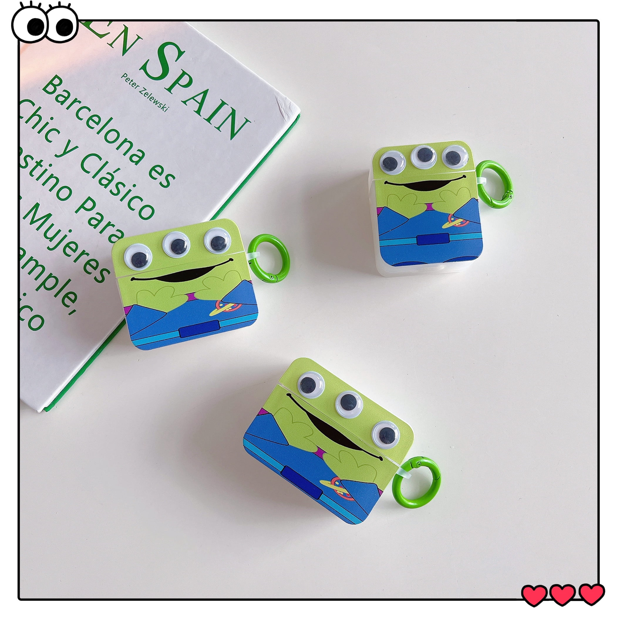 Foreverrich Matte Cute Cartoon Patterned Square Hybrid PC Case For Apple Airpods Pro 1st 2nd 3rd ...