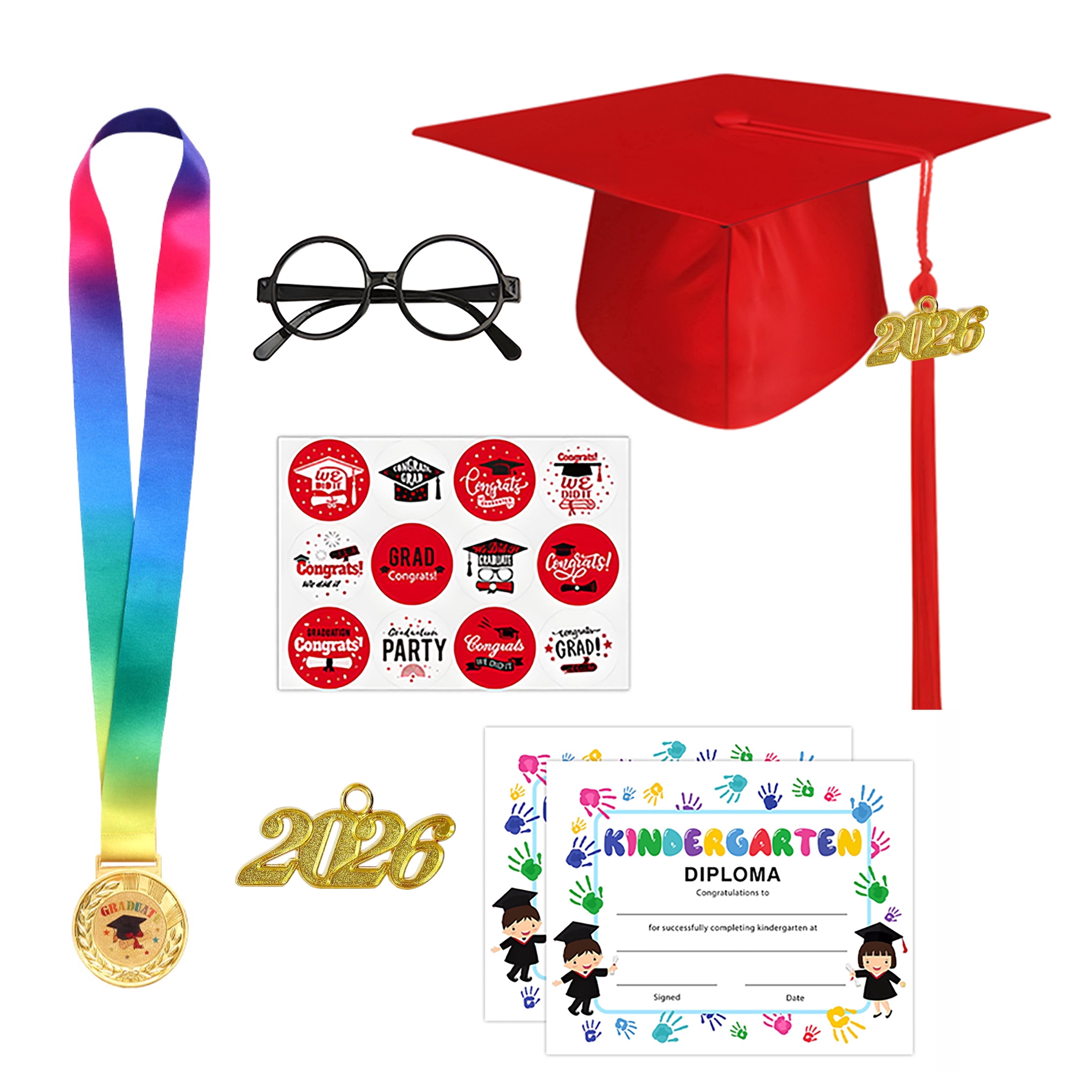 Forfamy 7 Pcs Preschool Kindergarten Gradation Caps for Kids Preschool ...