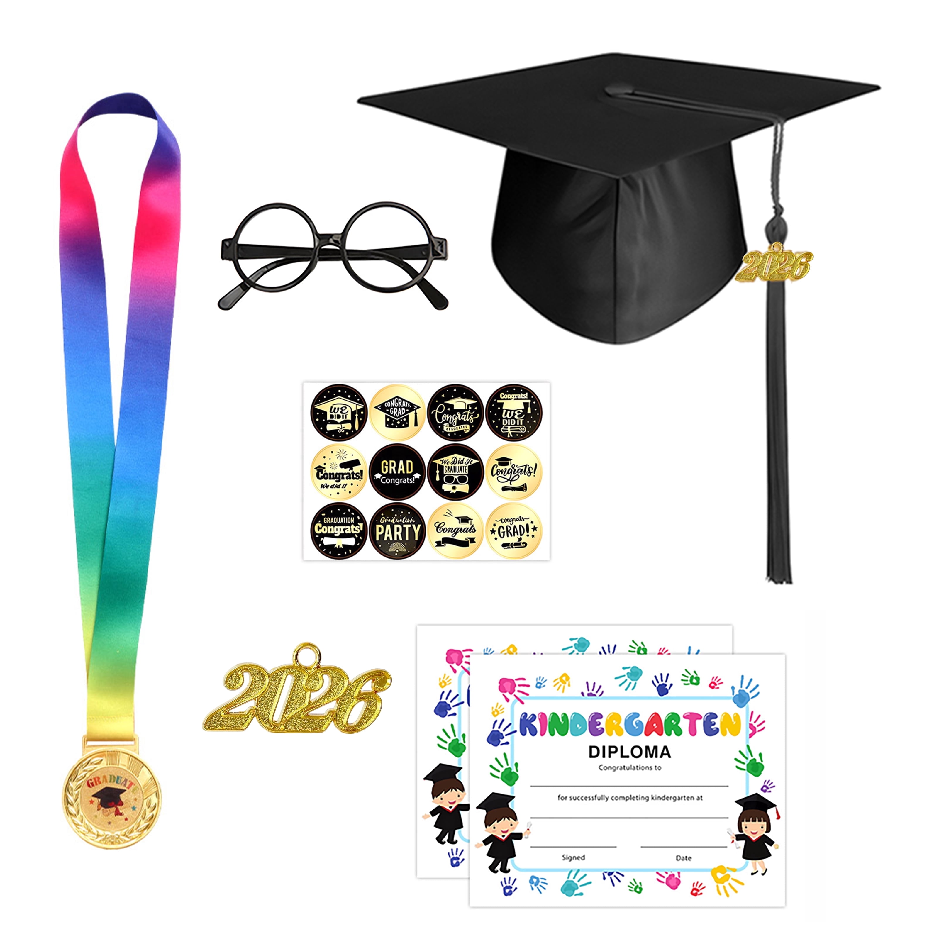 Forfamy 7 Pcs Preschool Kindergarten Gradation Caps for Kids Preschool ...