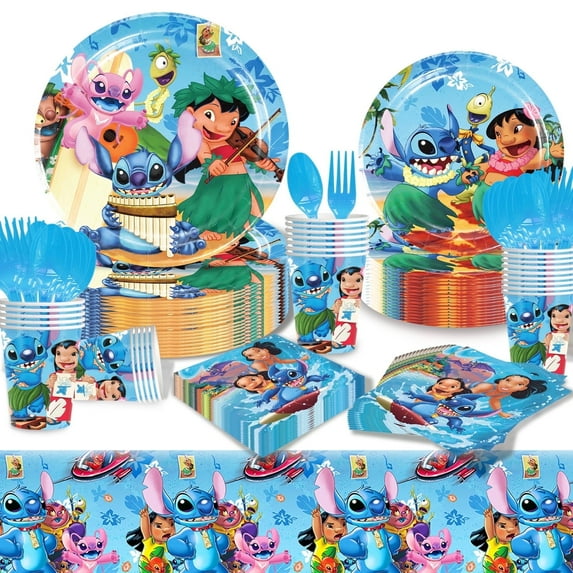 Forfamy Stitch Party Supplies - 121PCS Stitch Plates and Napkins Party ...