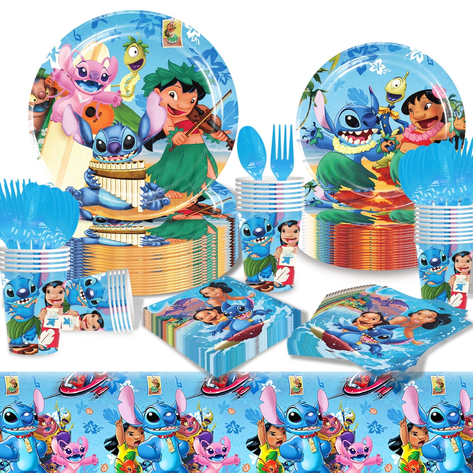 Forfamy Stitch Party Supplies - 121PCS Stitch Plates and Napkins Party ...