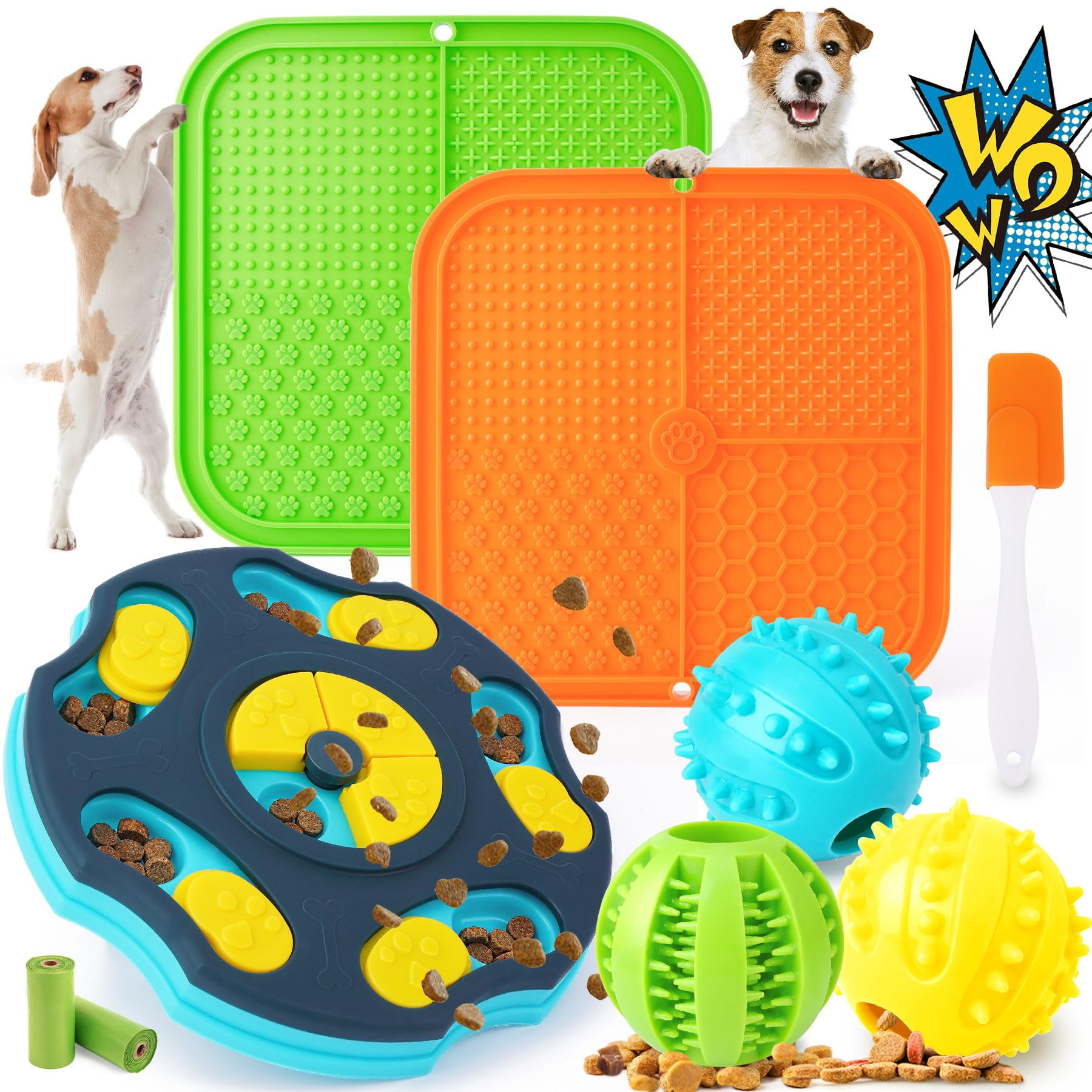 Forfon 9 Pack FEV6 All-Around Dog Puzzle Toy Set -Mentally Stimulating Dog Enrichment Toys for ...