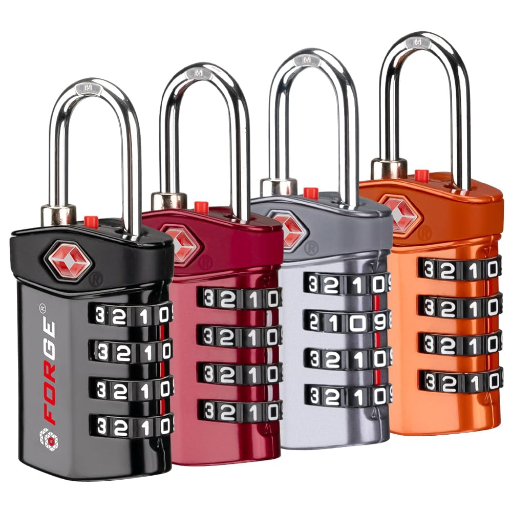 Forge 4-Digit Combination Lock, TSA Approved Locks for Luggage, Travel ...