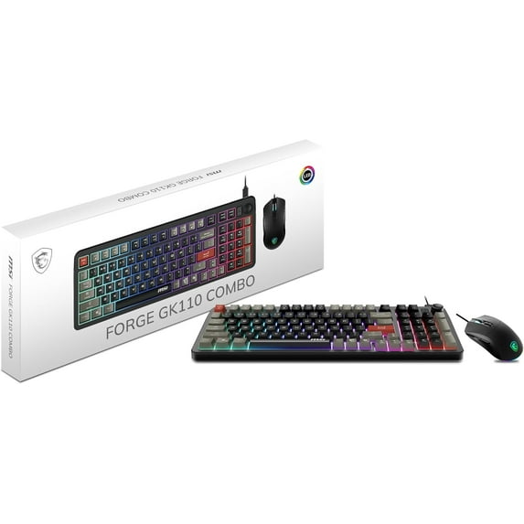 Forge GK110 Combo US – Gaming RGB Keyboard & Mouse Set, 26-Key Anti ...