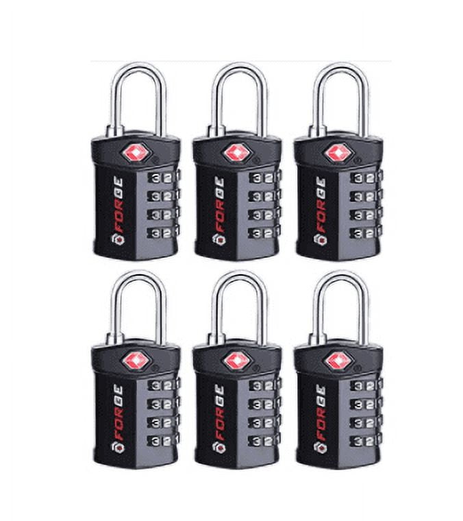 Forge TSA Approved Luggage Locks, 4 Digit Combination Travel Lock ...