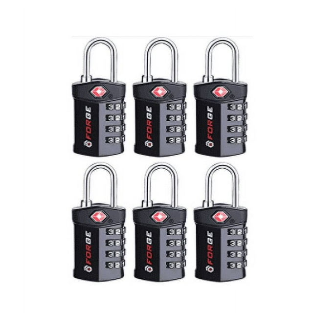 Forge TSA Approved Luggage Locks, 4 Digit Combination Travel Lock ...