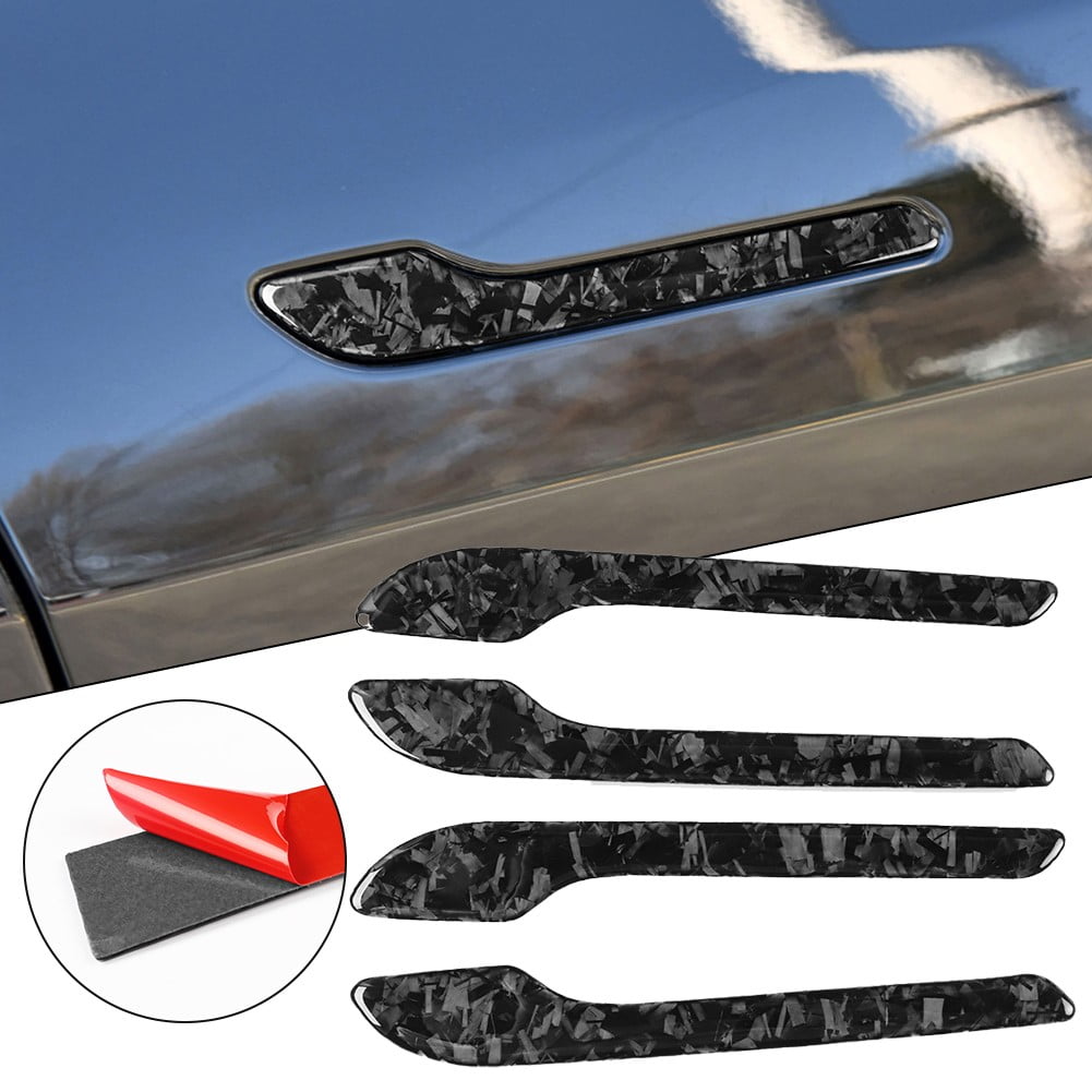 forged Carbon Door Handle Cover for Tesla Model 3 Model Y Exterior Trim ...