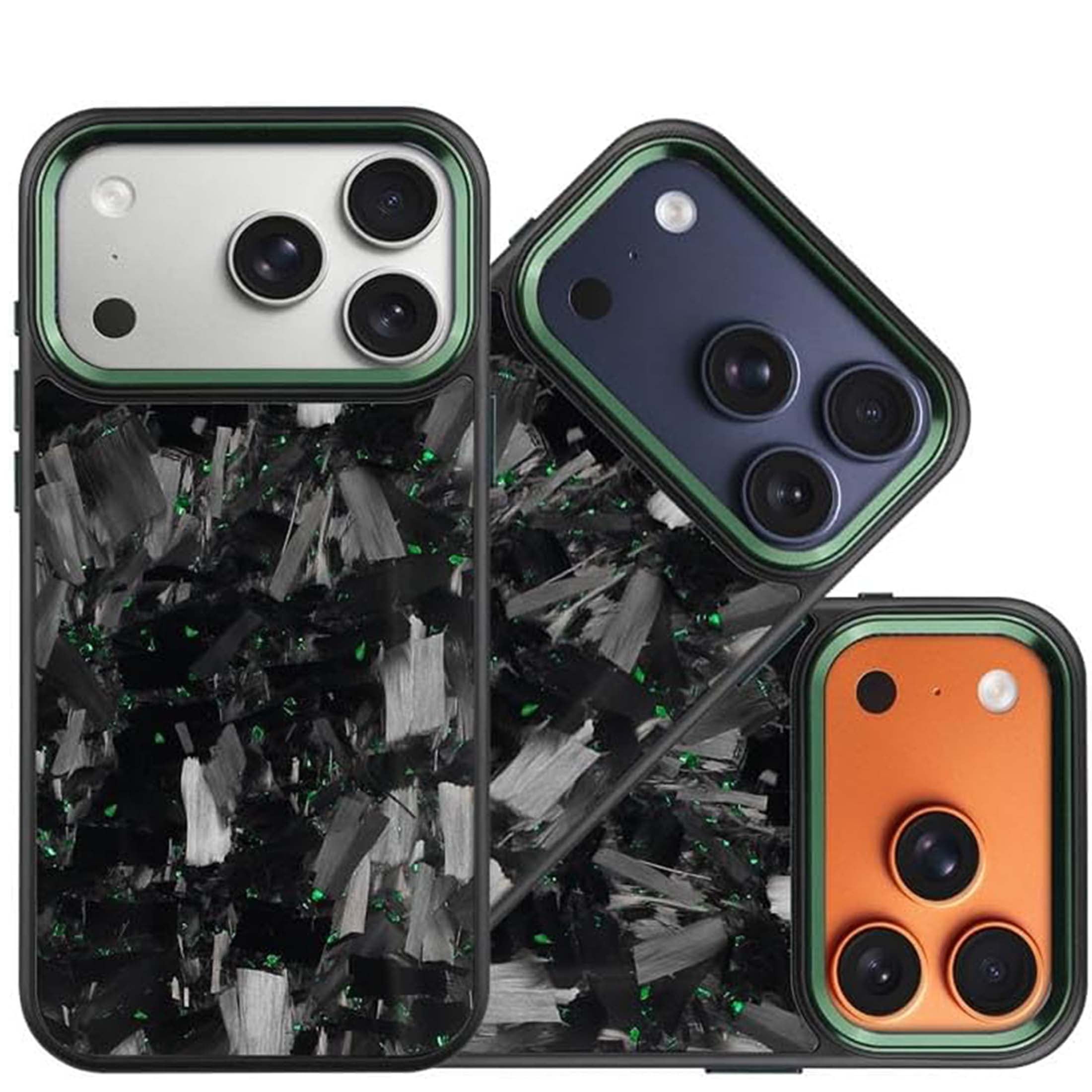 Forged Carbon Fiber Case for iPhone 17 Pro Max - Magnetic Wireless ...