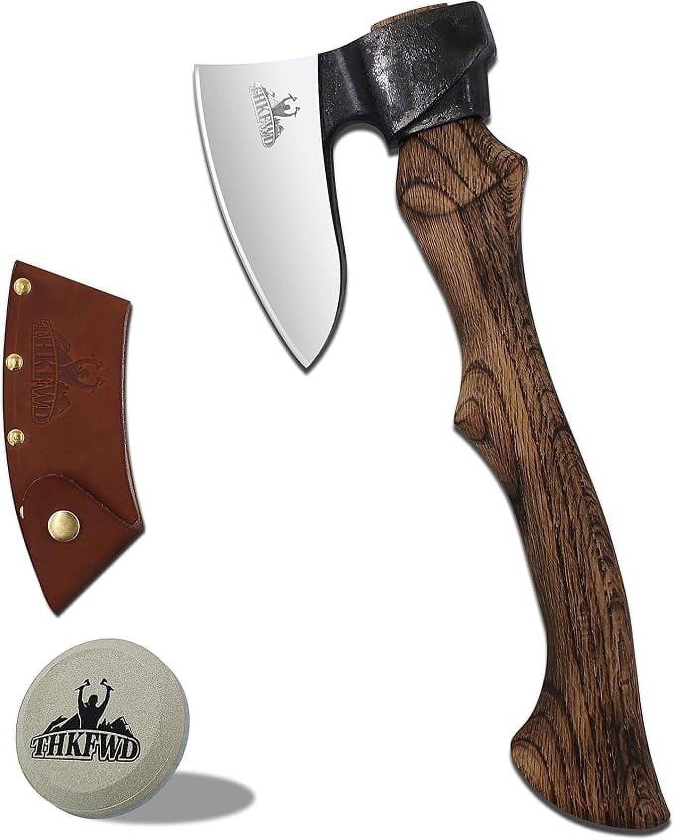 THKFWD Forged Carbon Steel Camping Hatchet with Sheath, 14" Survival ...