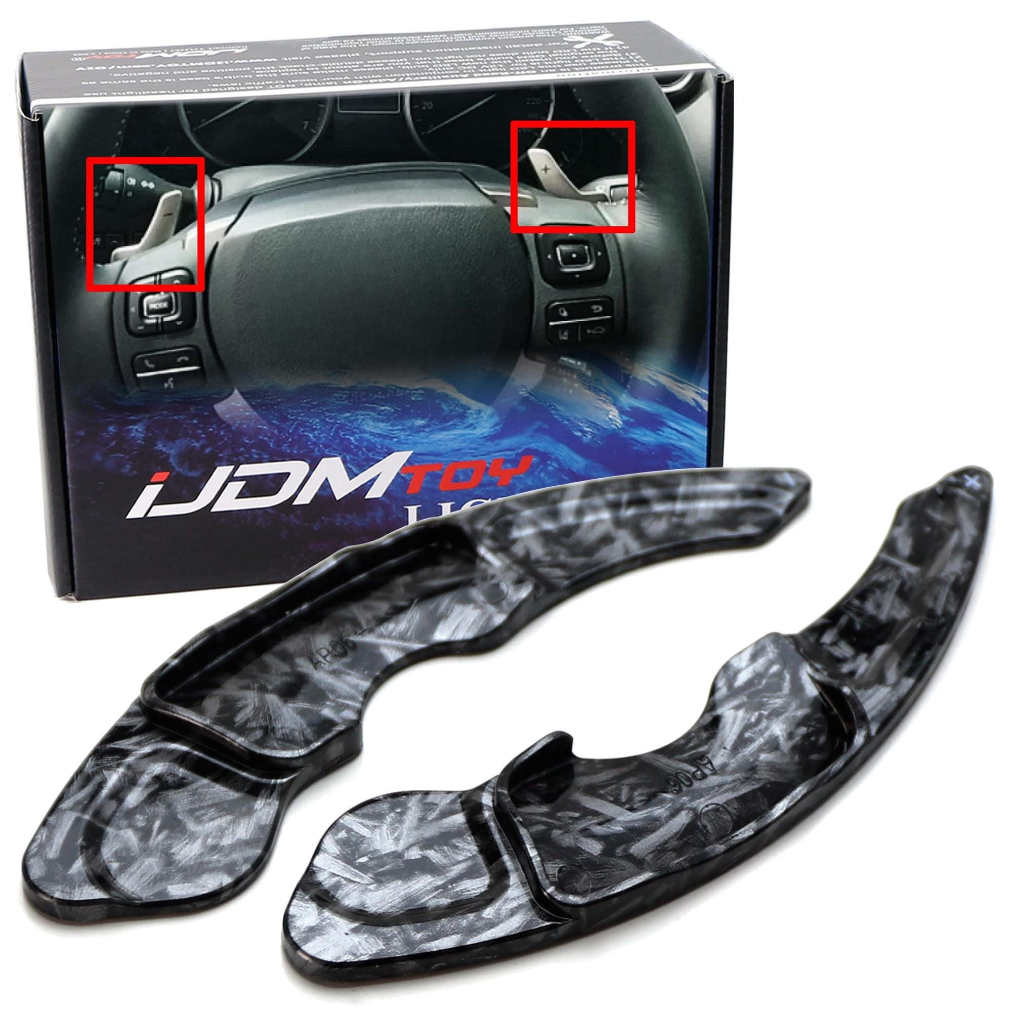 Forged Caron Fiber Pattern Style Larger Paddle Shifter Extensions For ...
