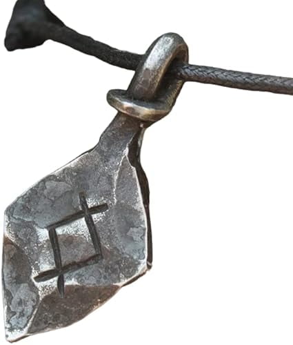 Forged Iron Inguz Ingwaz Yngvi Rune Viking Amulet Runic Nordic Pendant ...