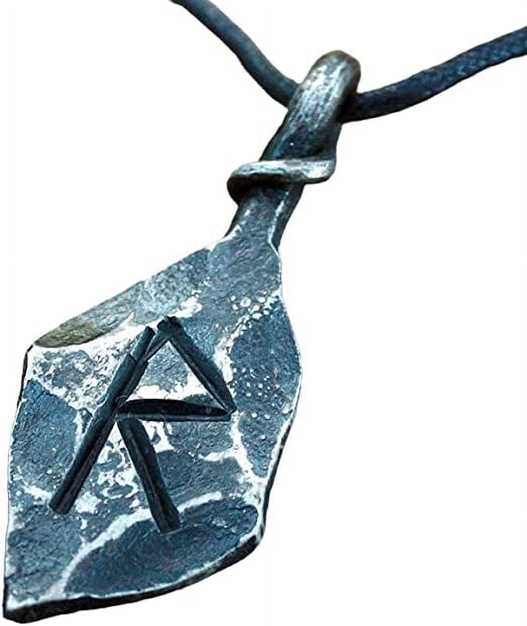 Forged Iron Raido Rad Rune Viking Amulet Runic Nordic Pendant Talisman ...