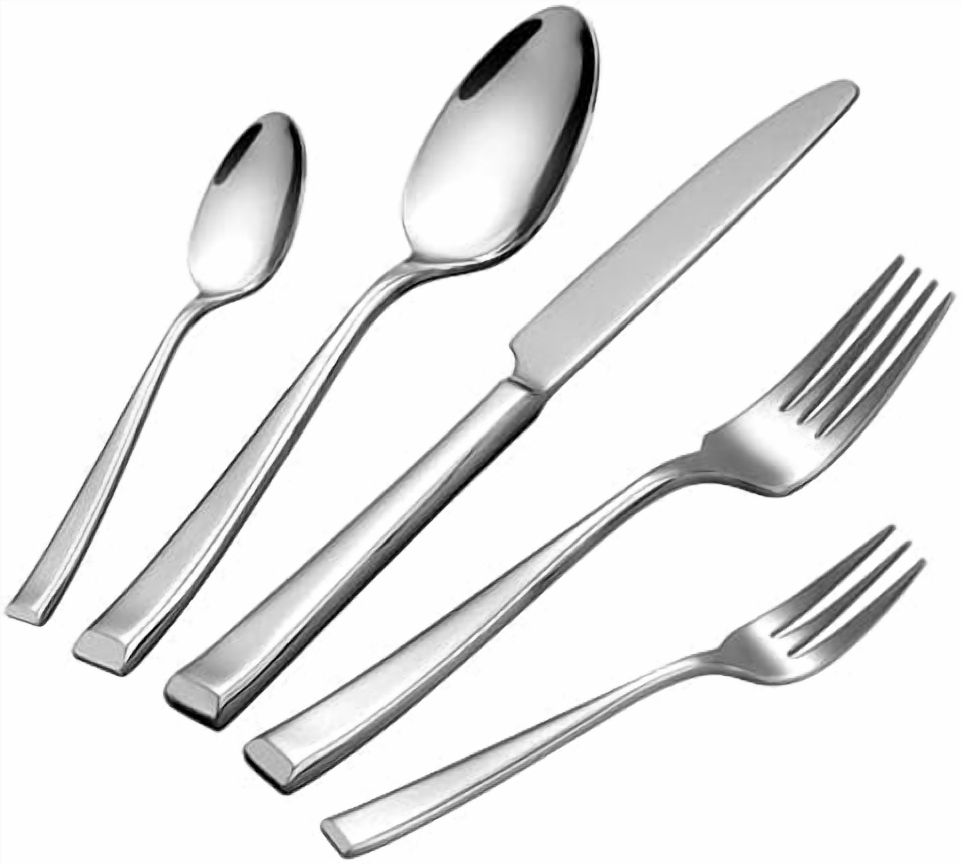 Forged Silverware Set for 8, Heavy Duty Stainless Steel Flatware Set ...