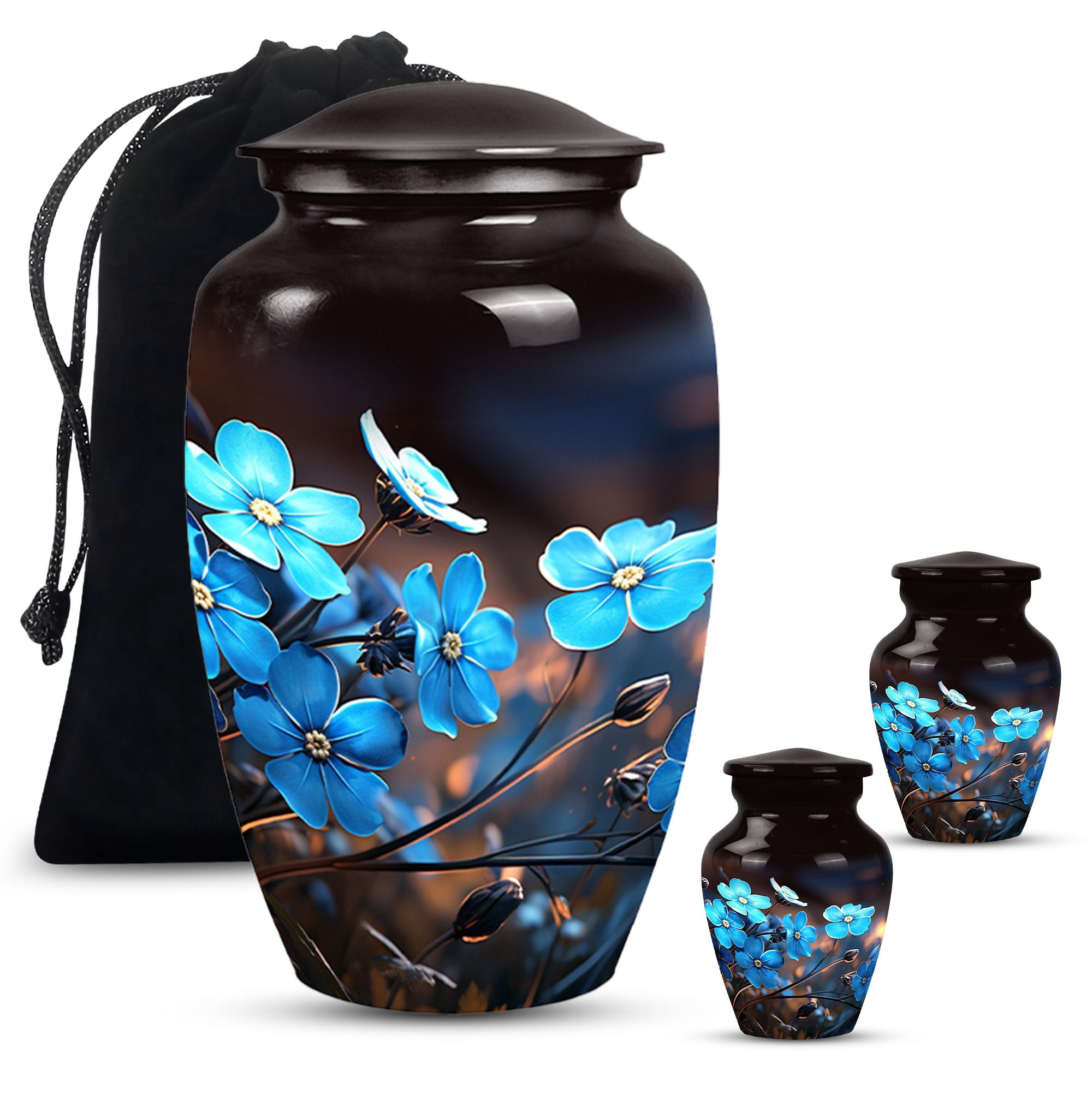 Forget Me Glowing Flower Large Memorial Urns For Human Ashes Adult ...